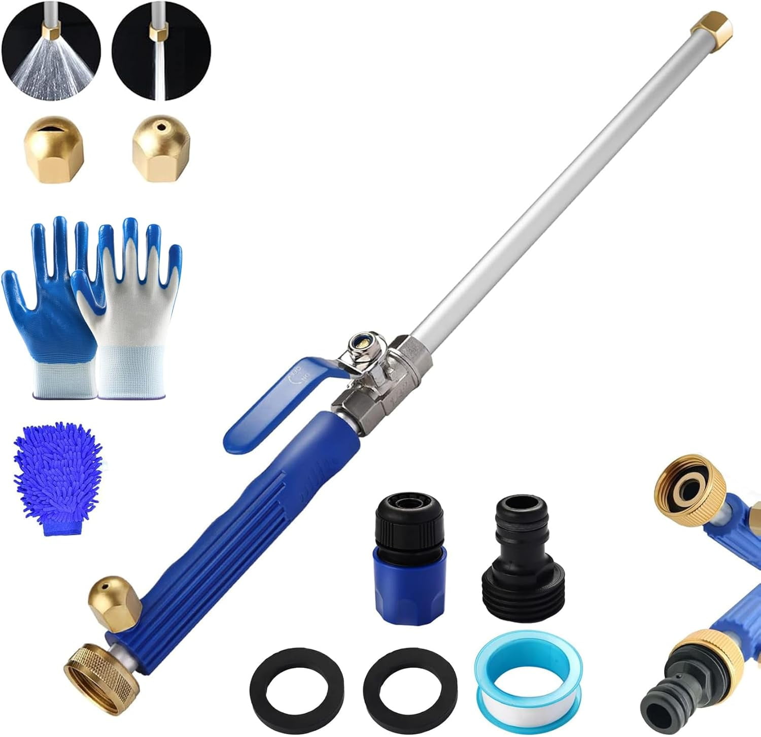 NOBRAND Jetsono High Pressure Washer, Hydro Jet Nozzle, 2-in-1 Wand ...