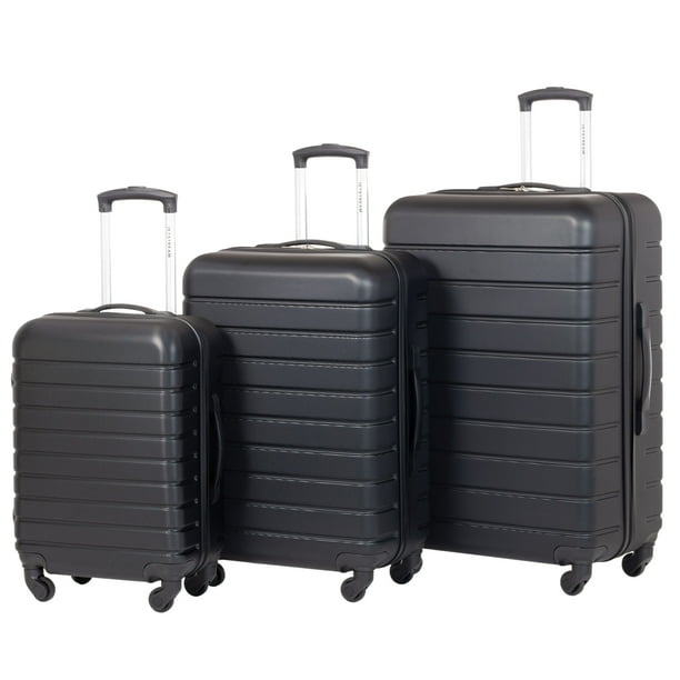 Jetstream 3 Piece Set Hardside Spinner Luggage, 20" Carry On, 24" and ...