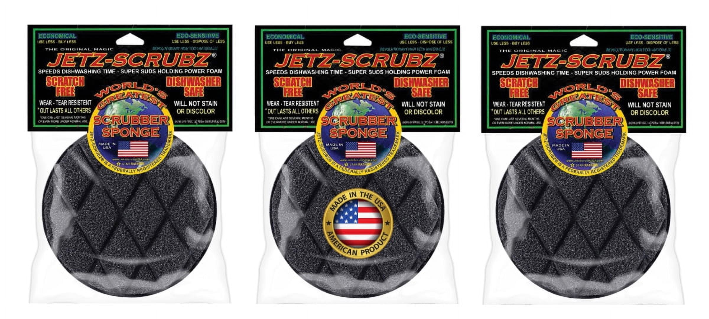 Jetz-Scrubz Classic Round Kitchen Scrubber Sponges, Pack of 3 - Walmart.com