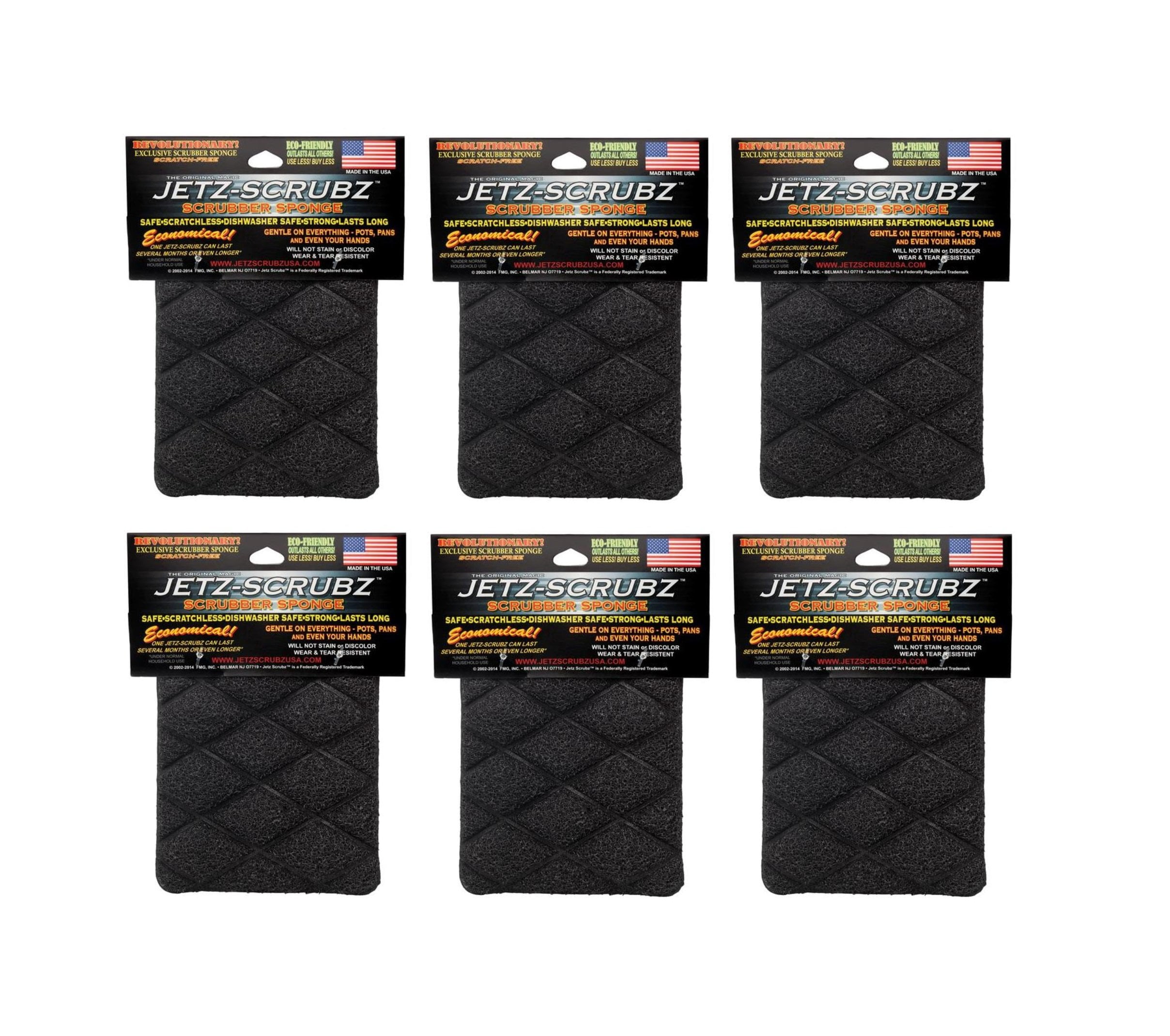 Jetz Scrubz Non-Scratch Long-Lasting Scrubber Kitchen Sponge - Square 6 ...