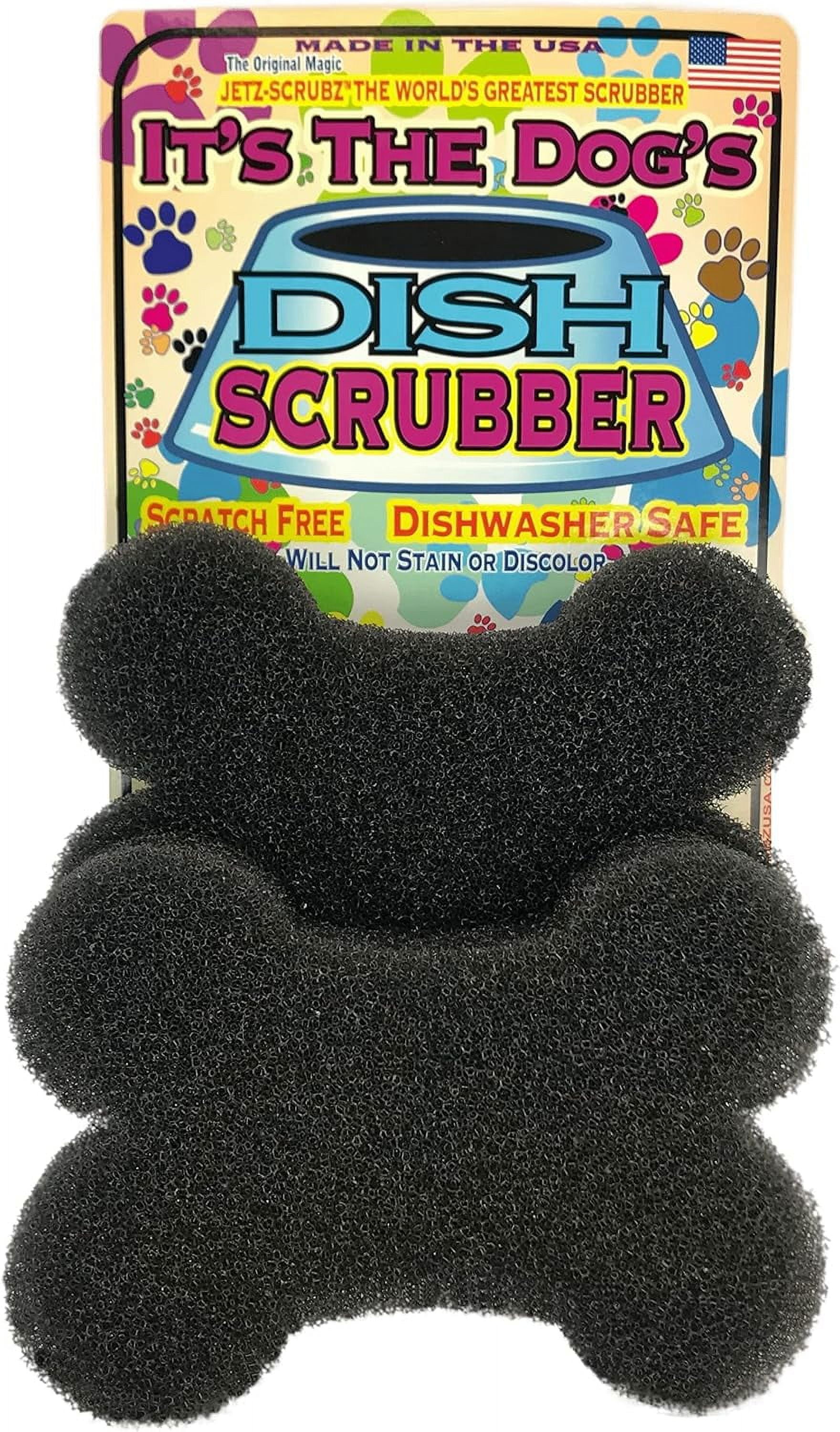 Jetz-Scrubz Pets Scrubz Dog Bone Shape Dish Bowl Scrubber Pad (2 ...