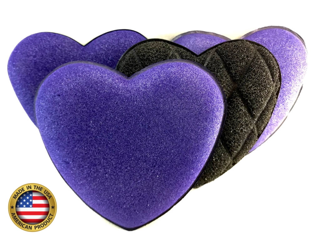 Jetz-Scrubz Purple Heart Shaped Kitchen Scrubber Sponges, Value Pack (4 ...