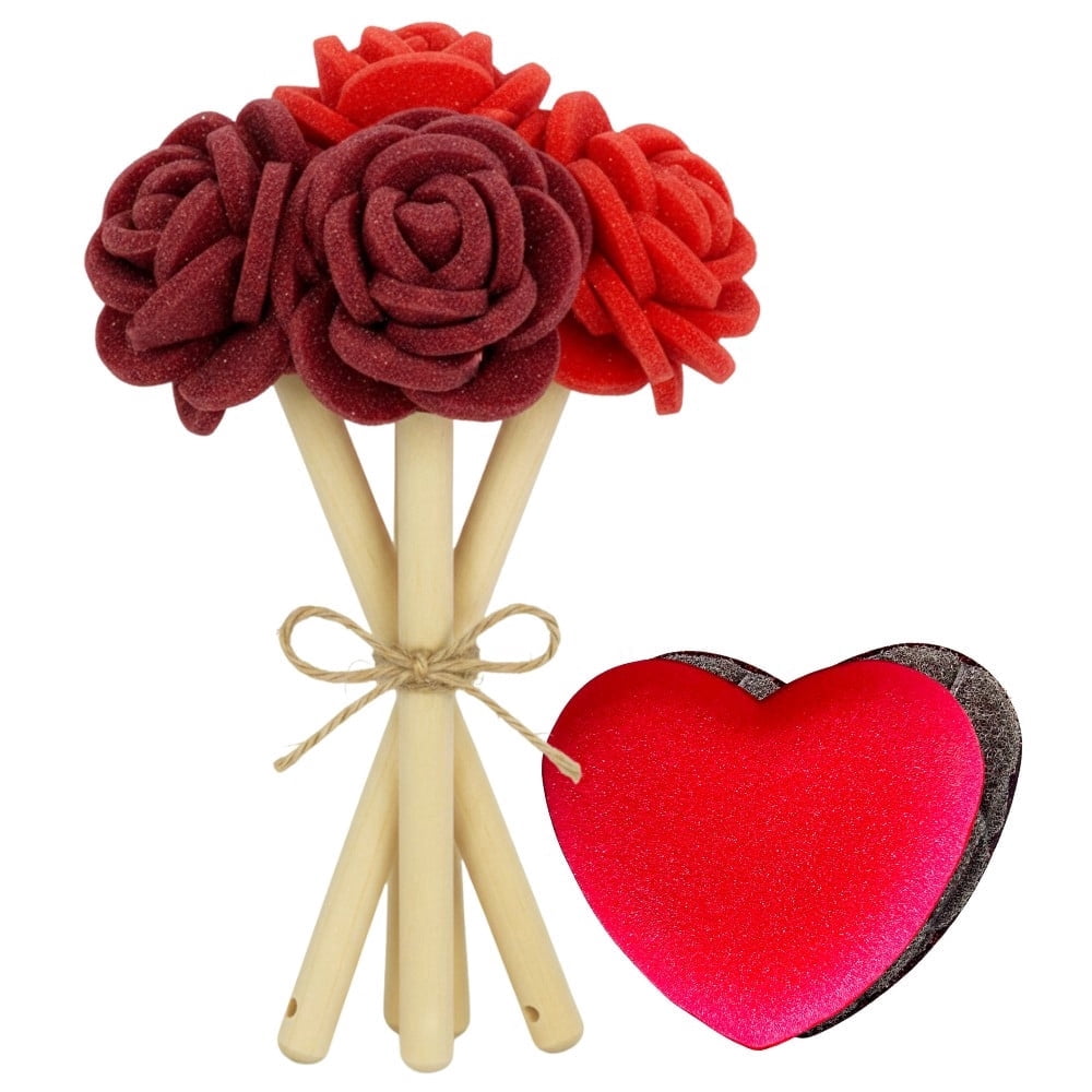 Jetz-Scrubz Sweetheart Kitchen Scrubber Sponges, Rose Dish Mop & Heart ...