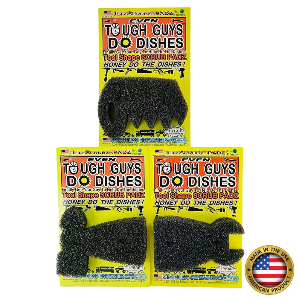 Jetz-Scrubz Tool Shaped Kitchen Scrub Pads, Set of 3 - Walmart.com