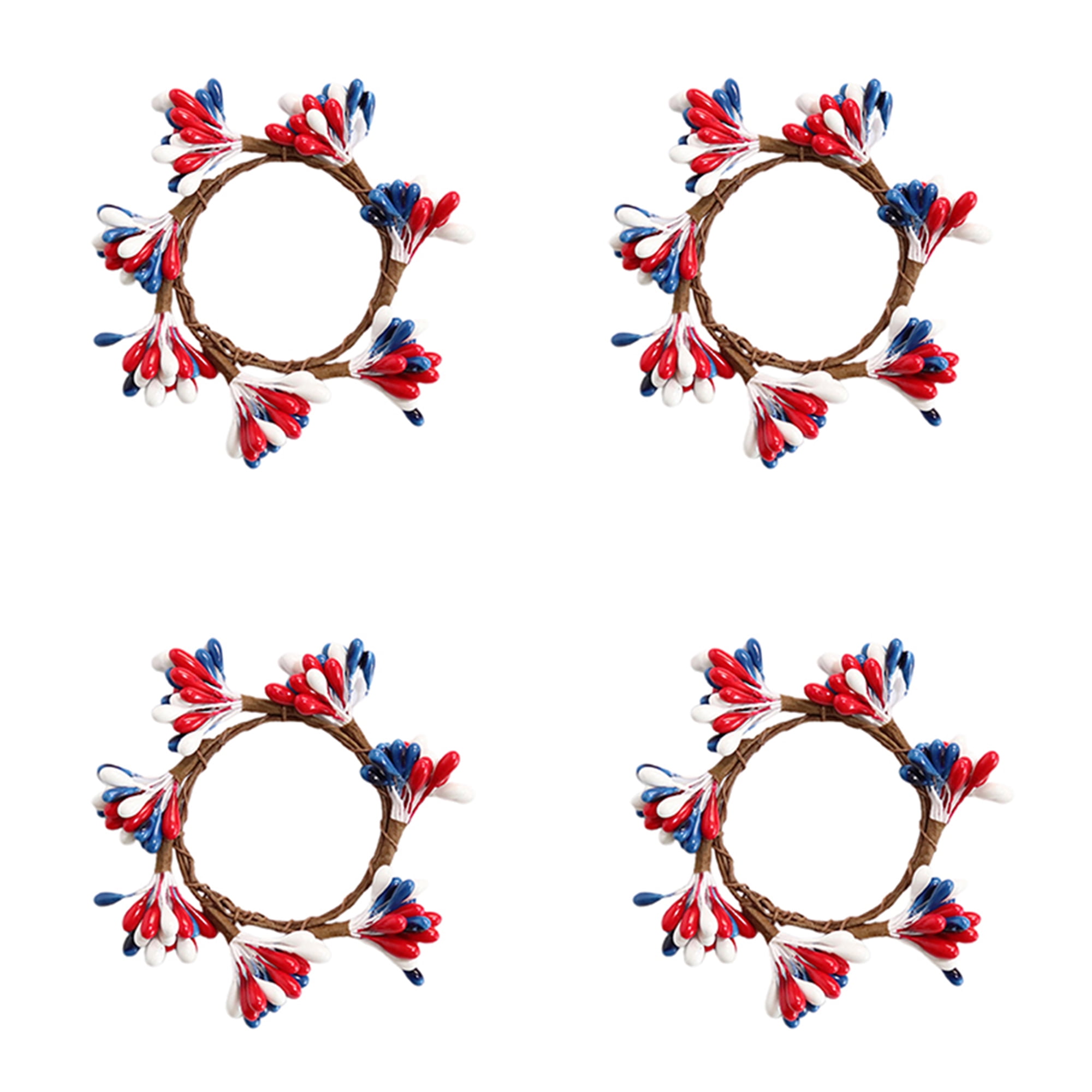 JeuaPho 4th of July Napkin Rings Patriotic Napkin Holder Rings ...