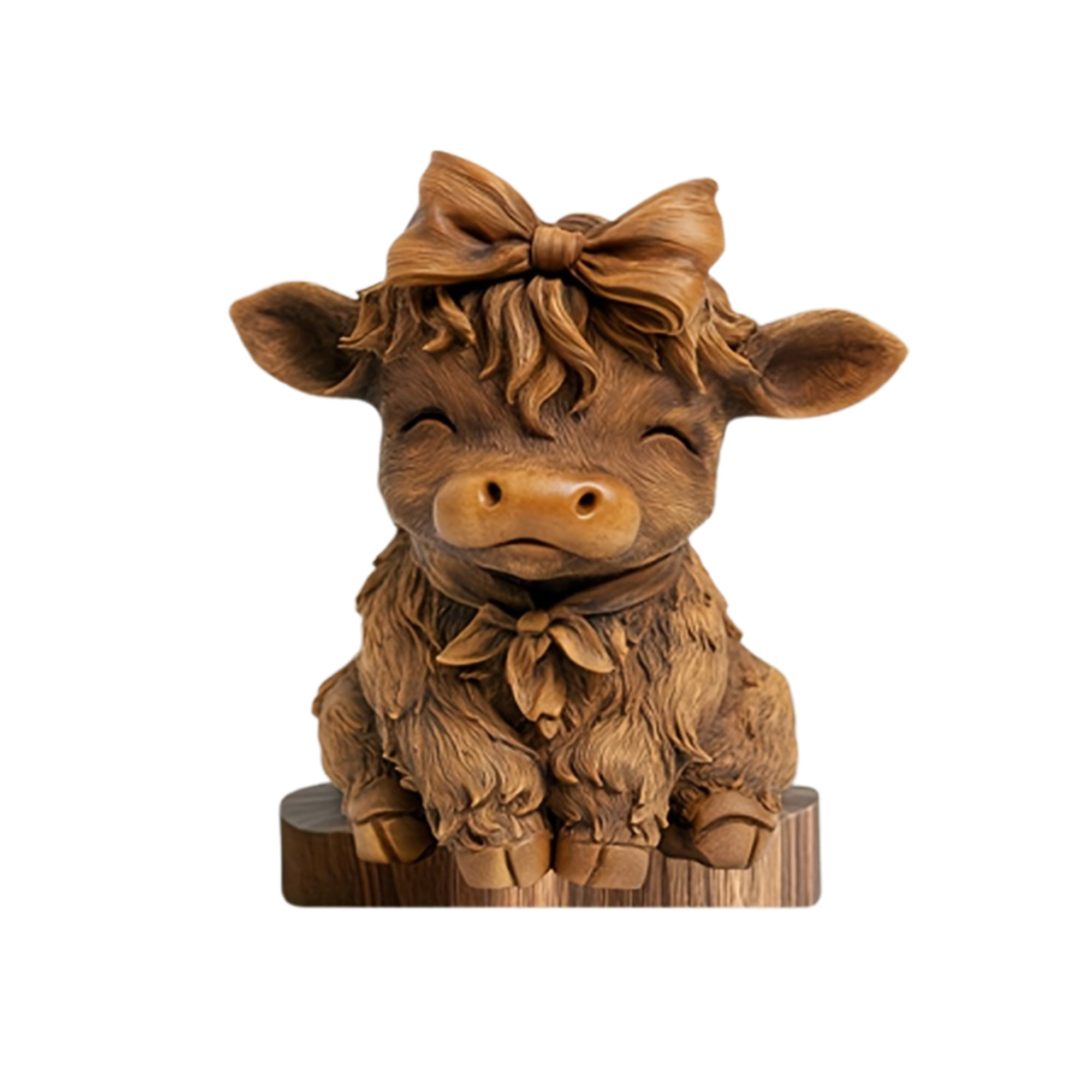 JeuaPho Animal Table Decorations Cute Cow Cat Figurine Wooden Signs ...