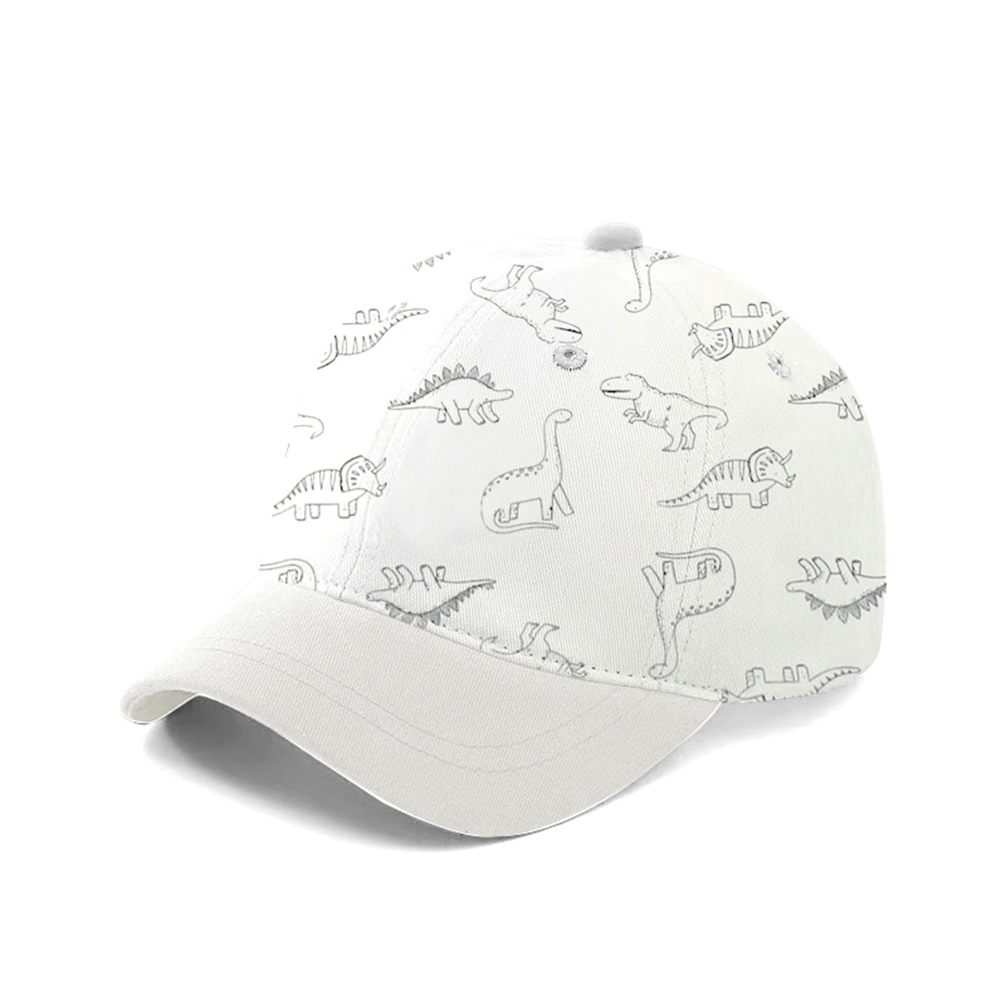 JeuaPho Baby Kids Baseball Cap, Dinosaur Print Adjustable Wide Brim Hat Kids Hat for Girls Boys ...