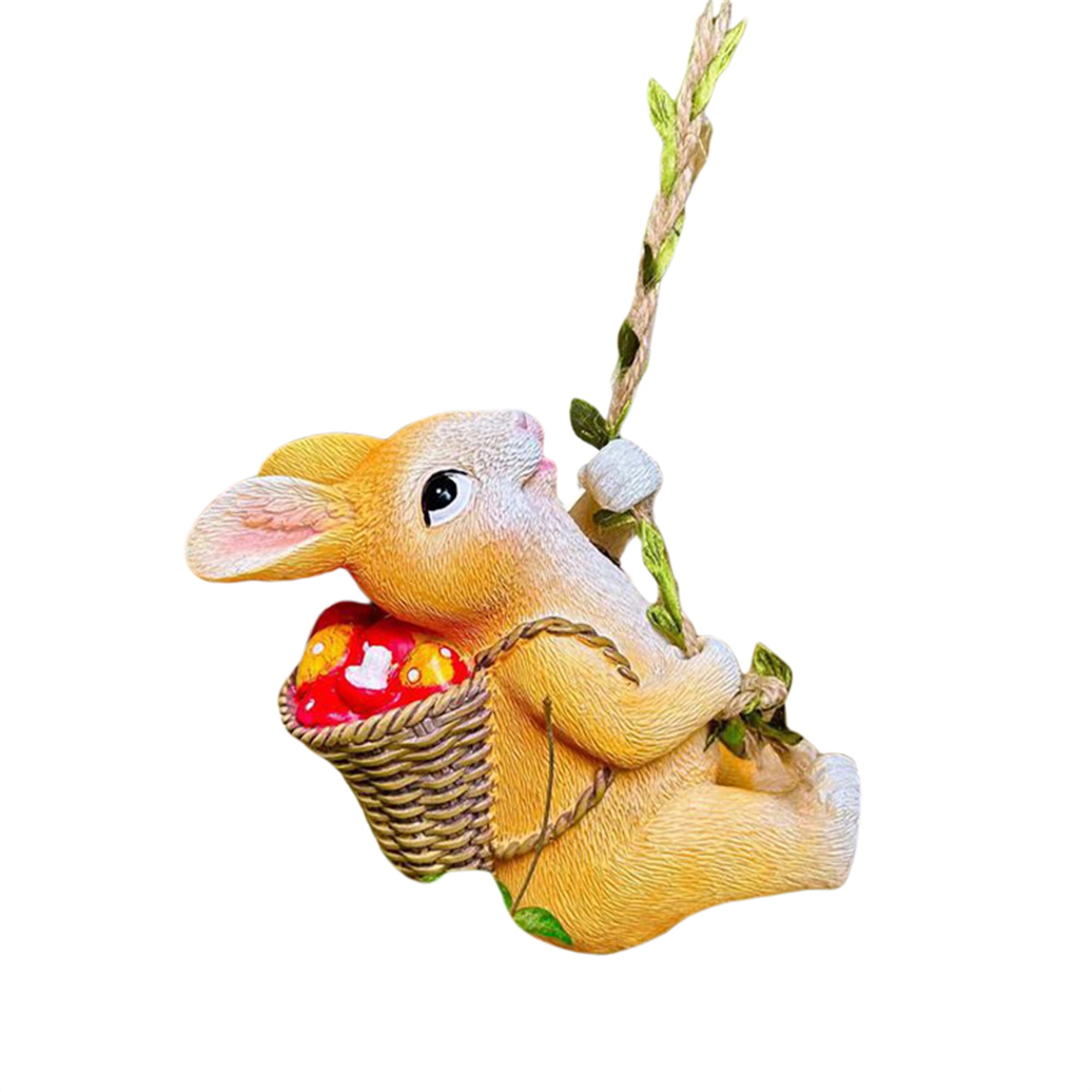 JeuaPho Easter Bunny Statues Cute Climbing Rabbit Figurines Spring ...