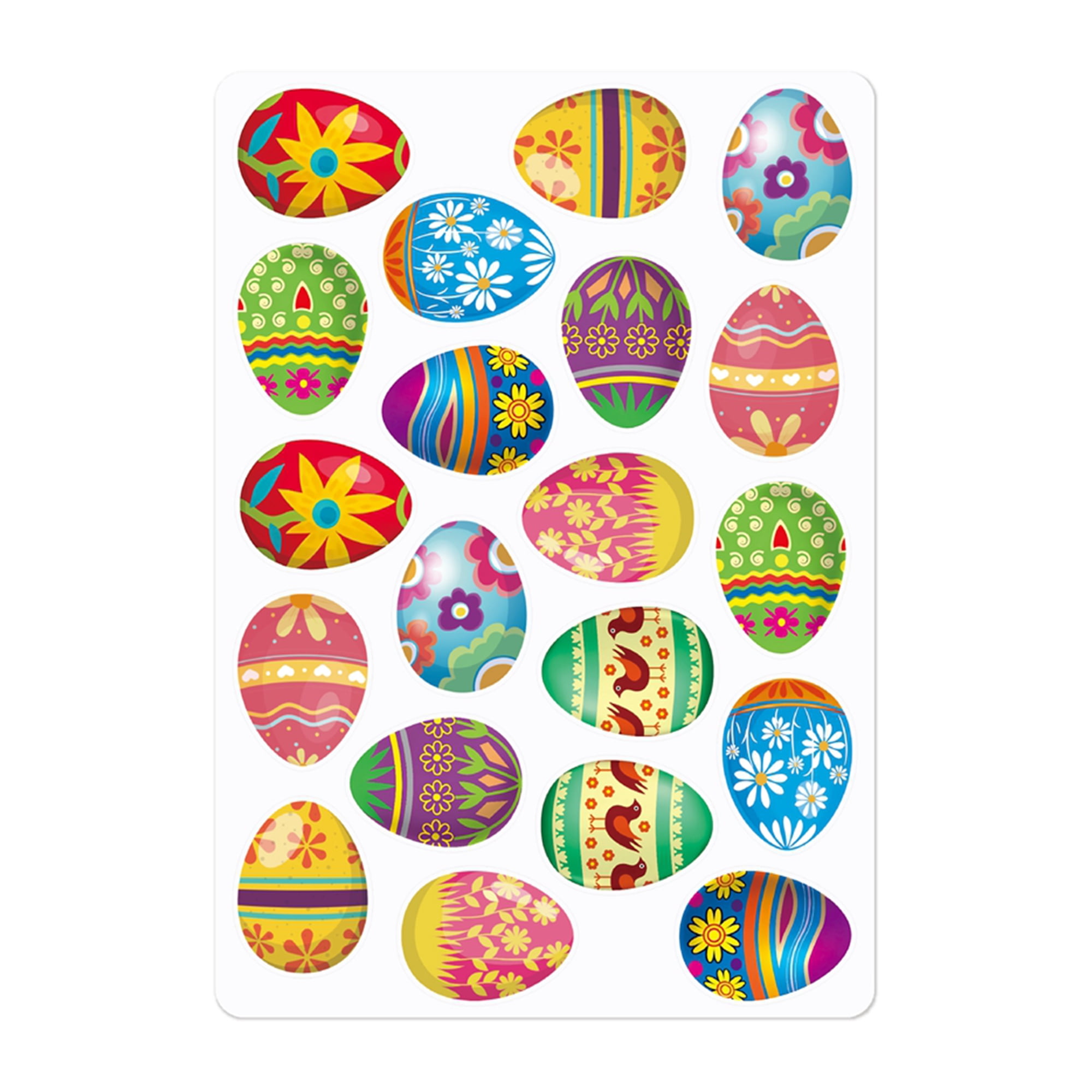 JeuaPho Easter Egg Stickers 4 Sheets Colorful Easter Stickers Holiday ...