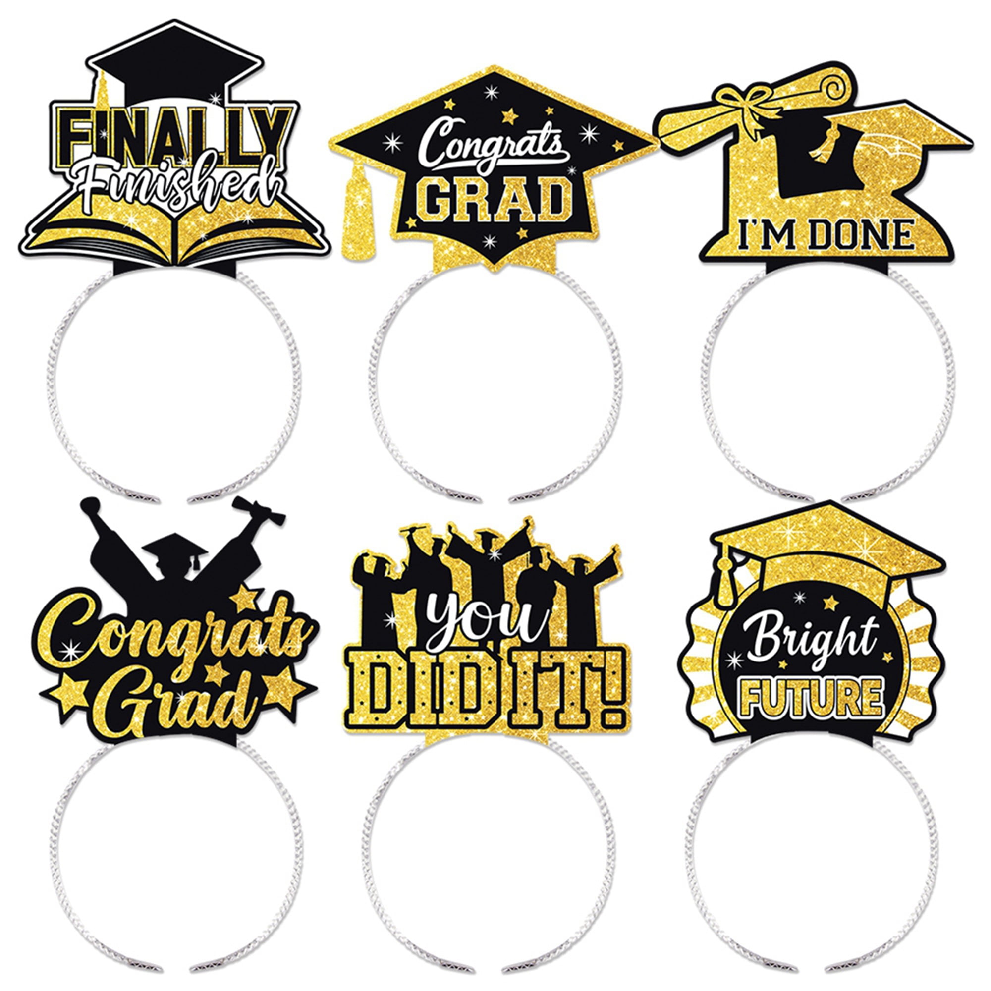 JeuaPho Graduation Hat Headband Cap Hairpin Hair Accession Head Boppers ...