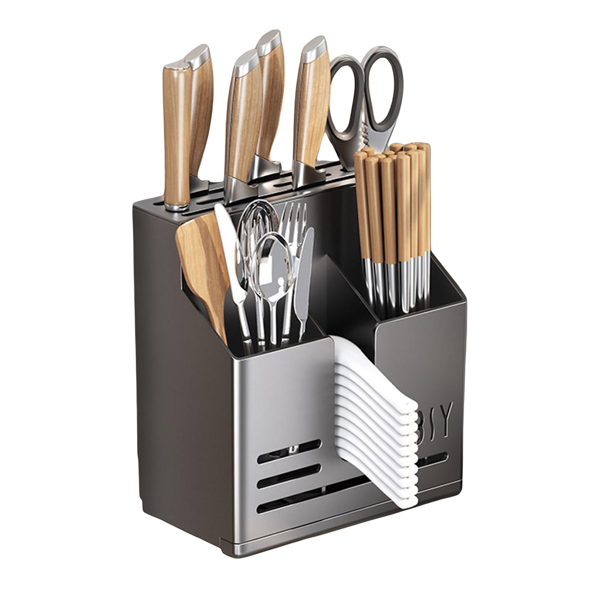 JeuaPho Kitchen Knife Block Utensil Holder Modern Utensil Hanger ...