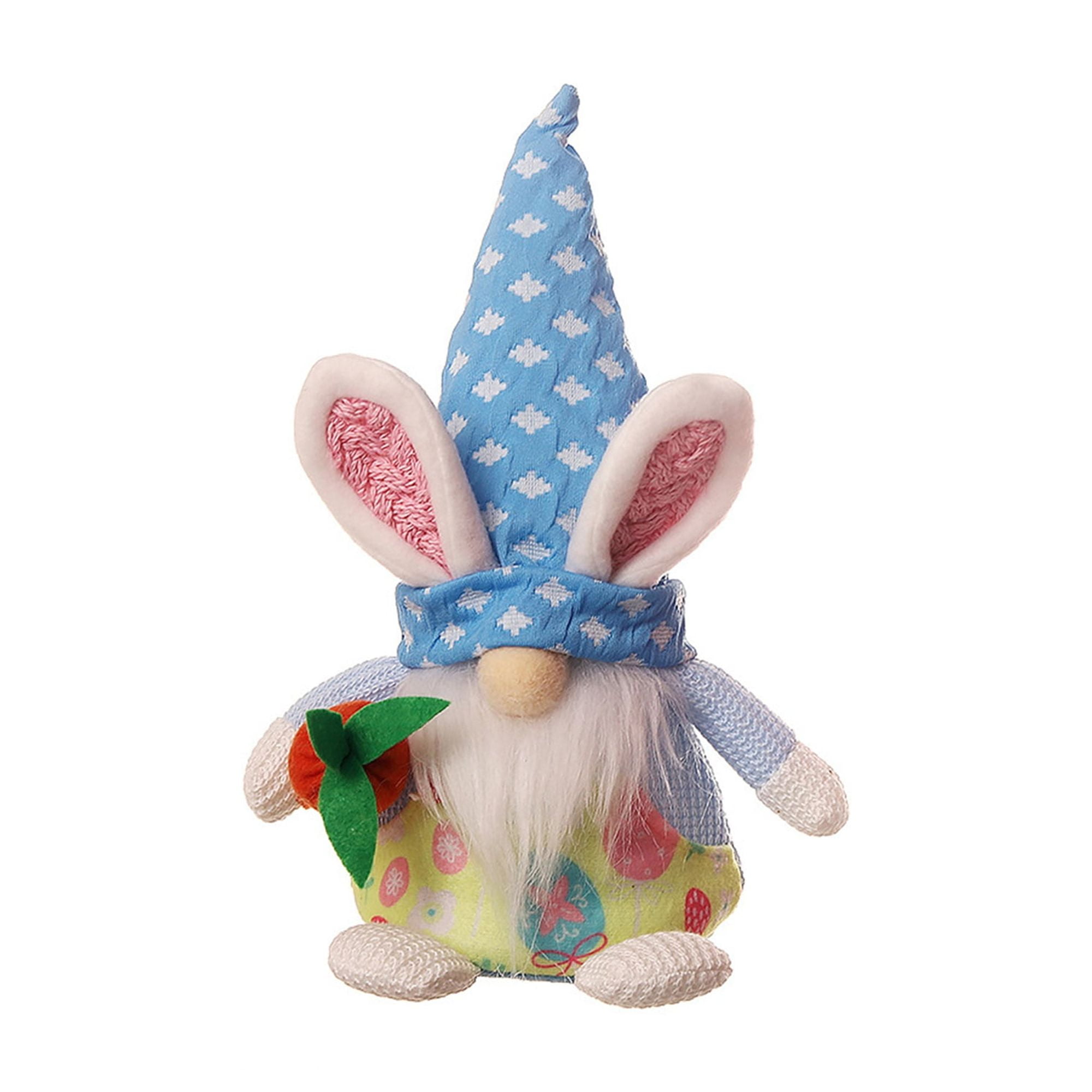 JeuaPho LED Easter Bunny Gnome Doll Cute Standing Dwarf Doll Table ...