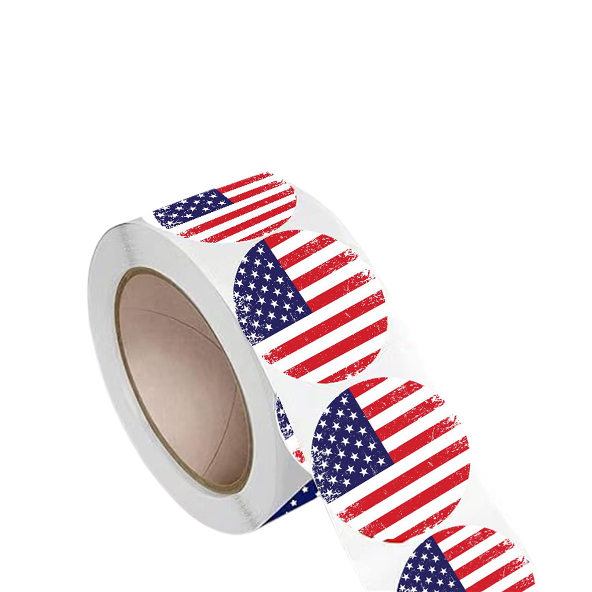 JeuaPho Patriotic Stickers Roll Colorful American Flag Stickers ...