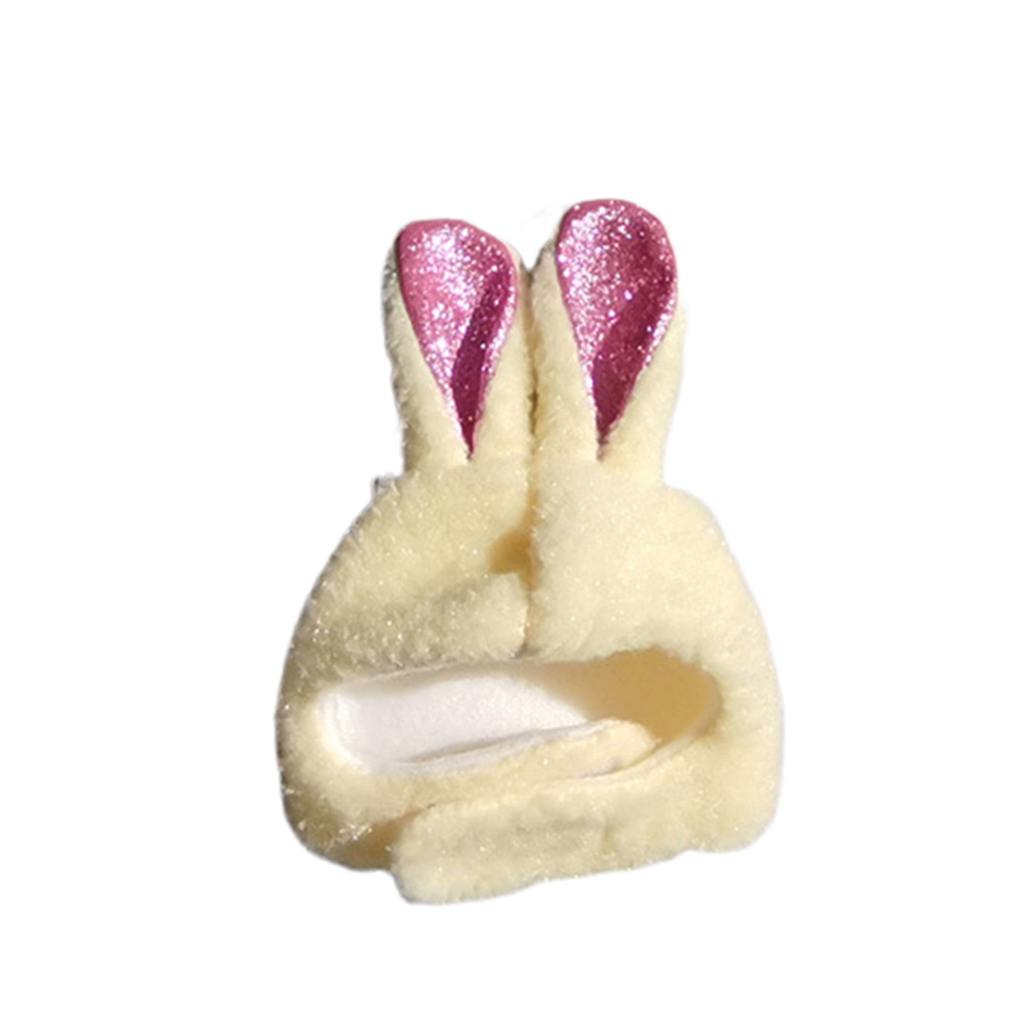 JeuaPho Pet Cute Bunny Ear Hat Soft Plush Gliiter Rabbit Ear Cap for ...