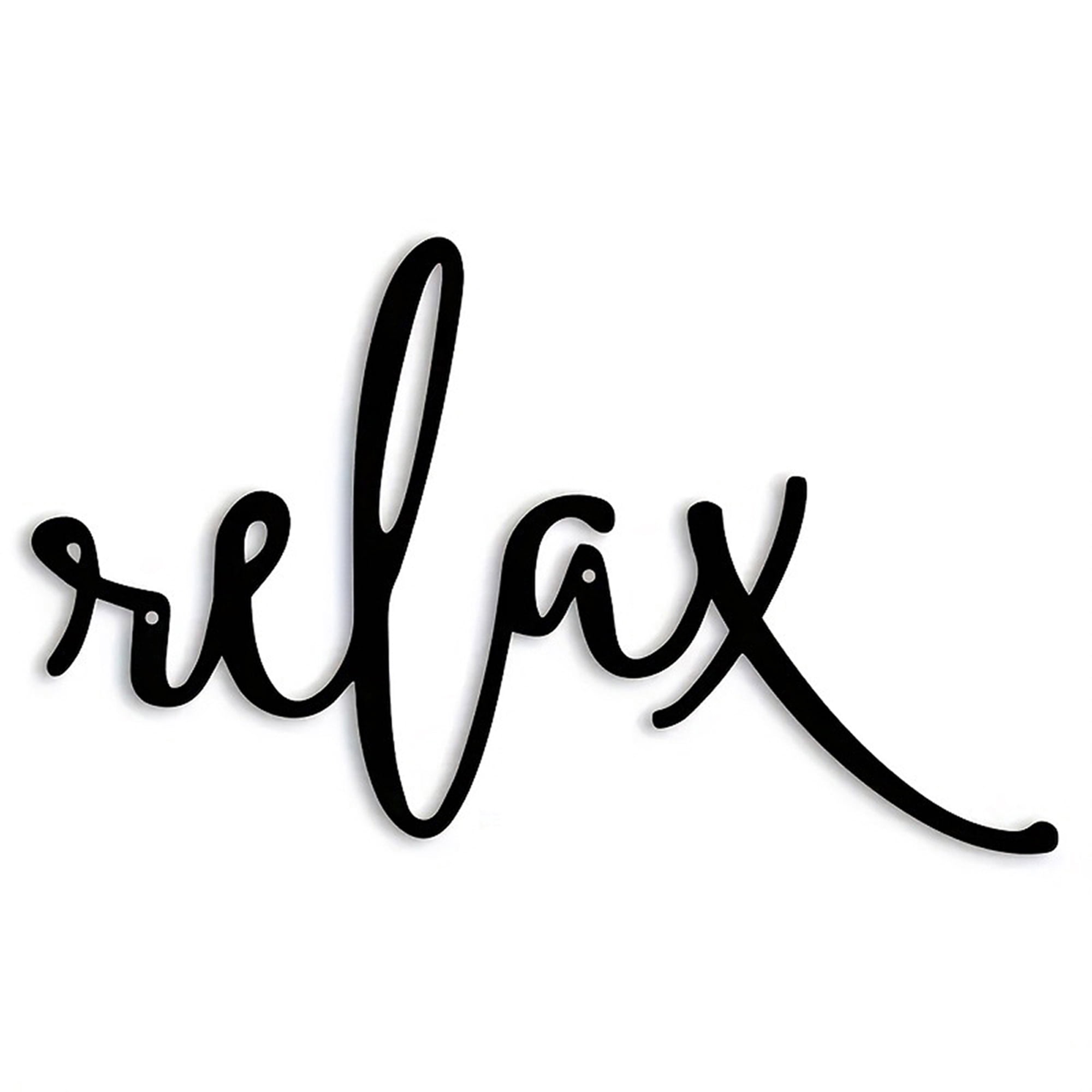 JeuaPho Relax Sign Metal Wall Art Modern Letter Wall Decor Decorative ...