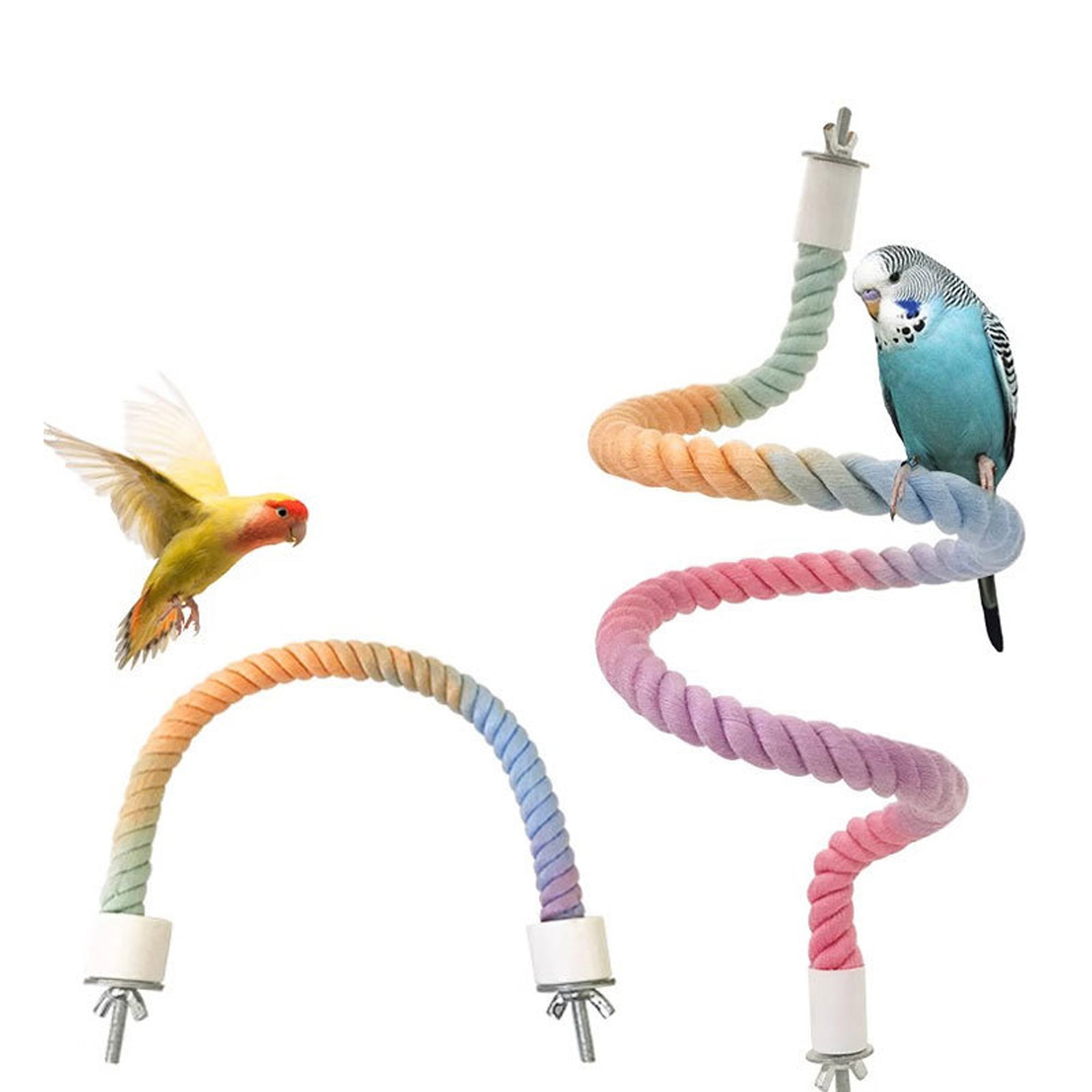 JeuaPho Rope Perches for Bird Cages,Perfect for Parrots, Cockatiels ...