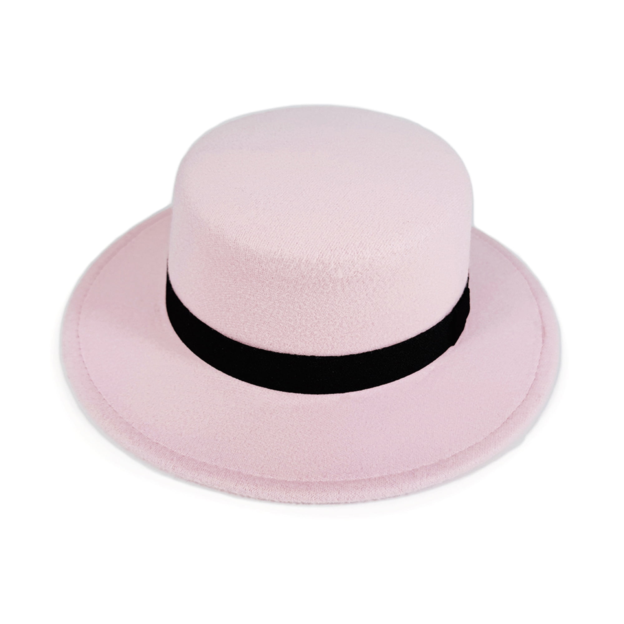 JeuaPho Women's Vintage Boater Hat Tweed Wide Brim Flat Top Panama ...