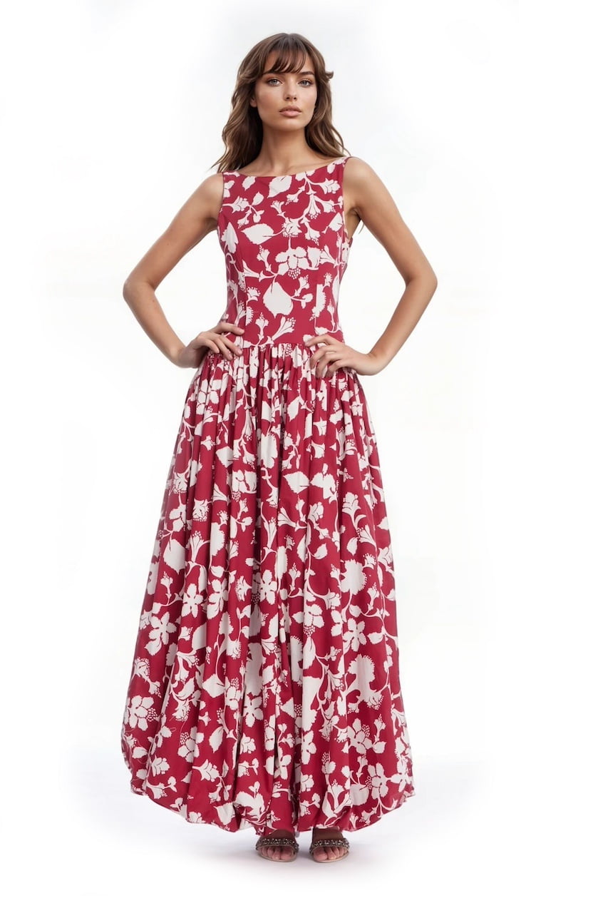 Jewel Badgley Mischka Hayden Floral Drop Waist Maxi Dress - Walmart.com
