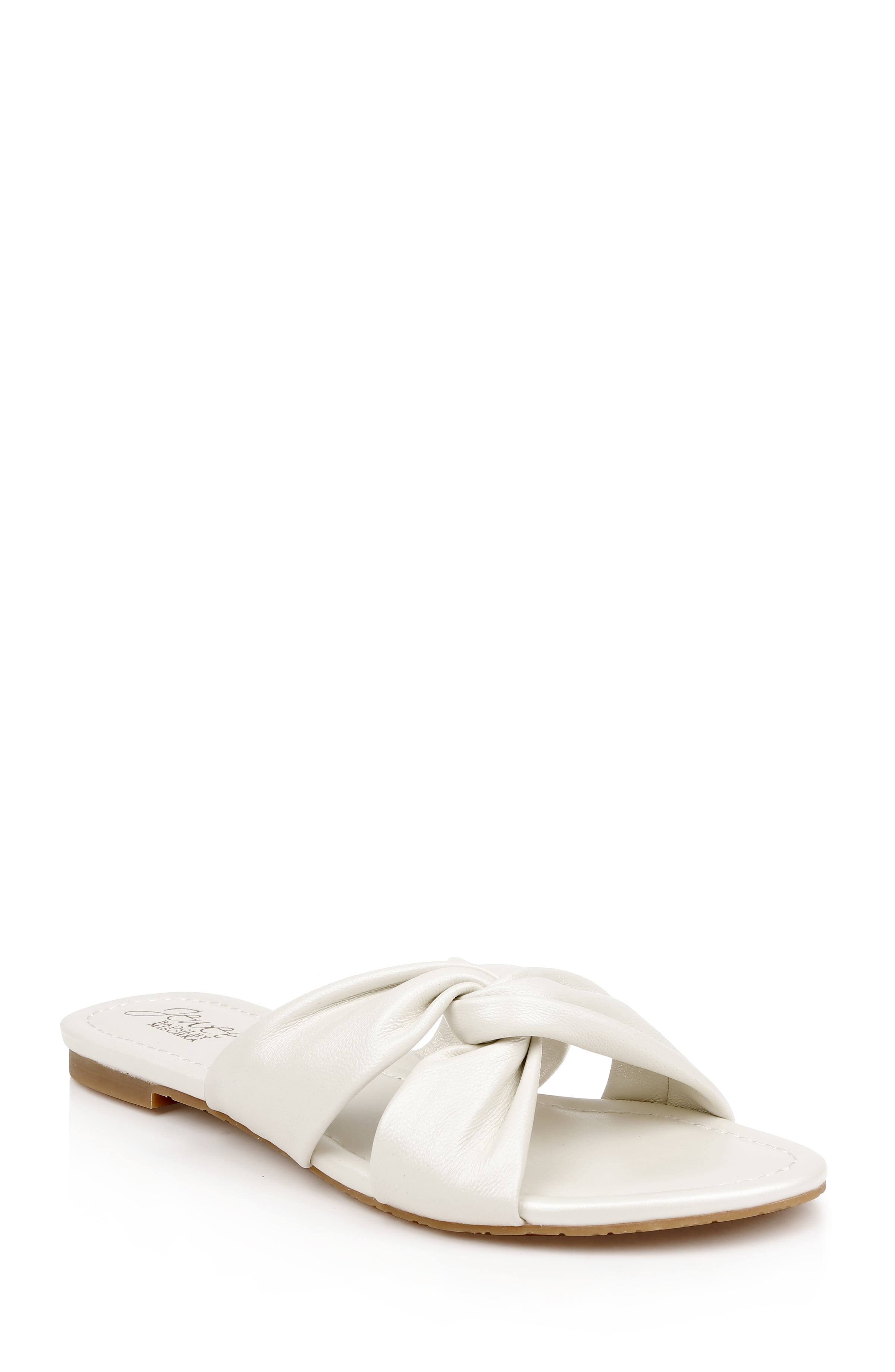 Jewel Badgley Mischka Nicolet Flat Slide Sandals - Walmart.com