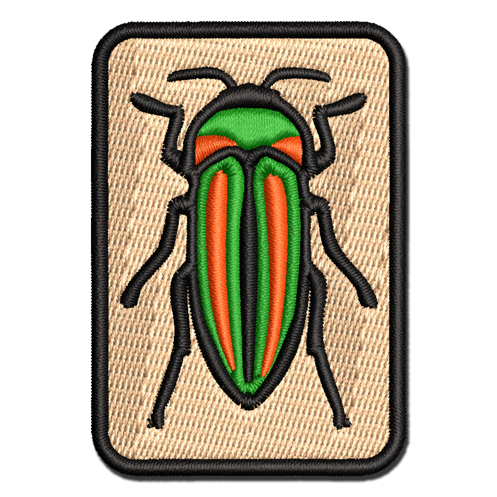 Jewel Beetle Insect Bug Applique Multi-Color Embroidered Hook & Loop ...