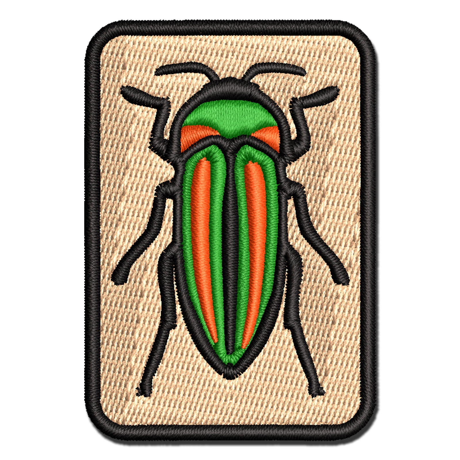 Jewel Beetle Insect Bug Applique Multi-Color Embroidered Iron-On Patch ...