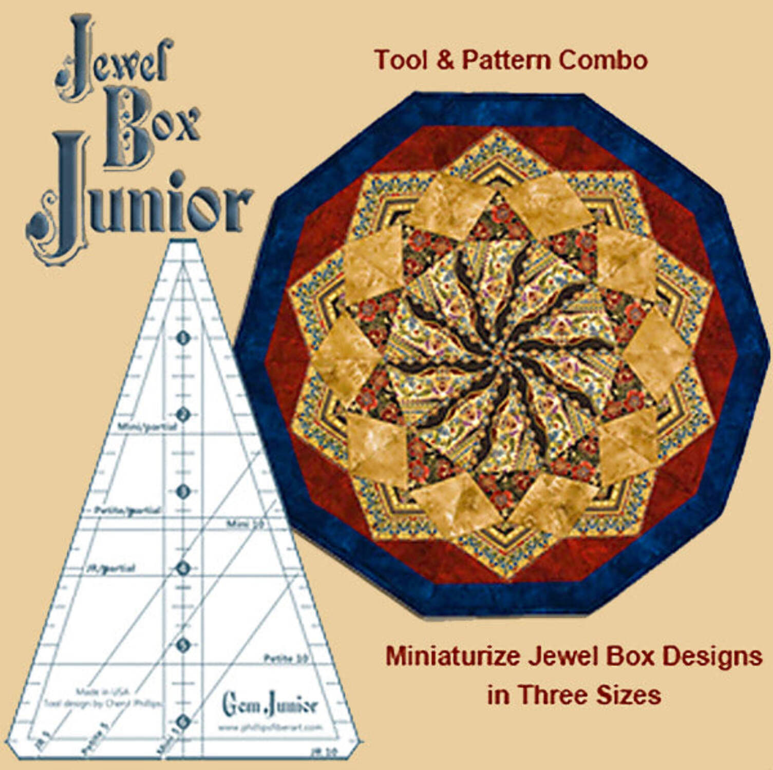 Jewel Box Gem Junior Quilt Ruler by Cheryl Phillips of Phillips Fiber ...