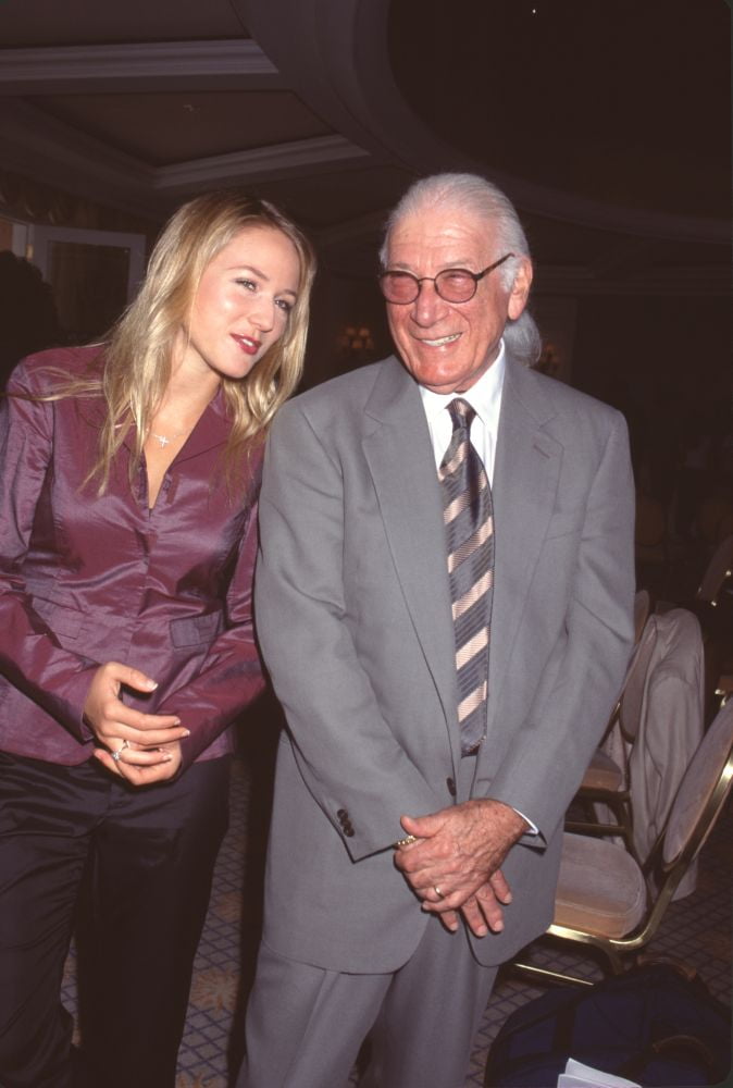 Jewel In Black Pants And Purple Button Down With Jerry Goldsmith In ...