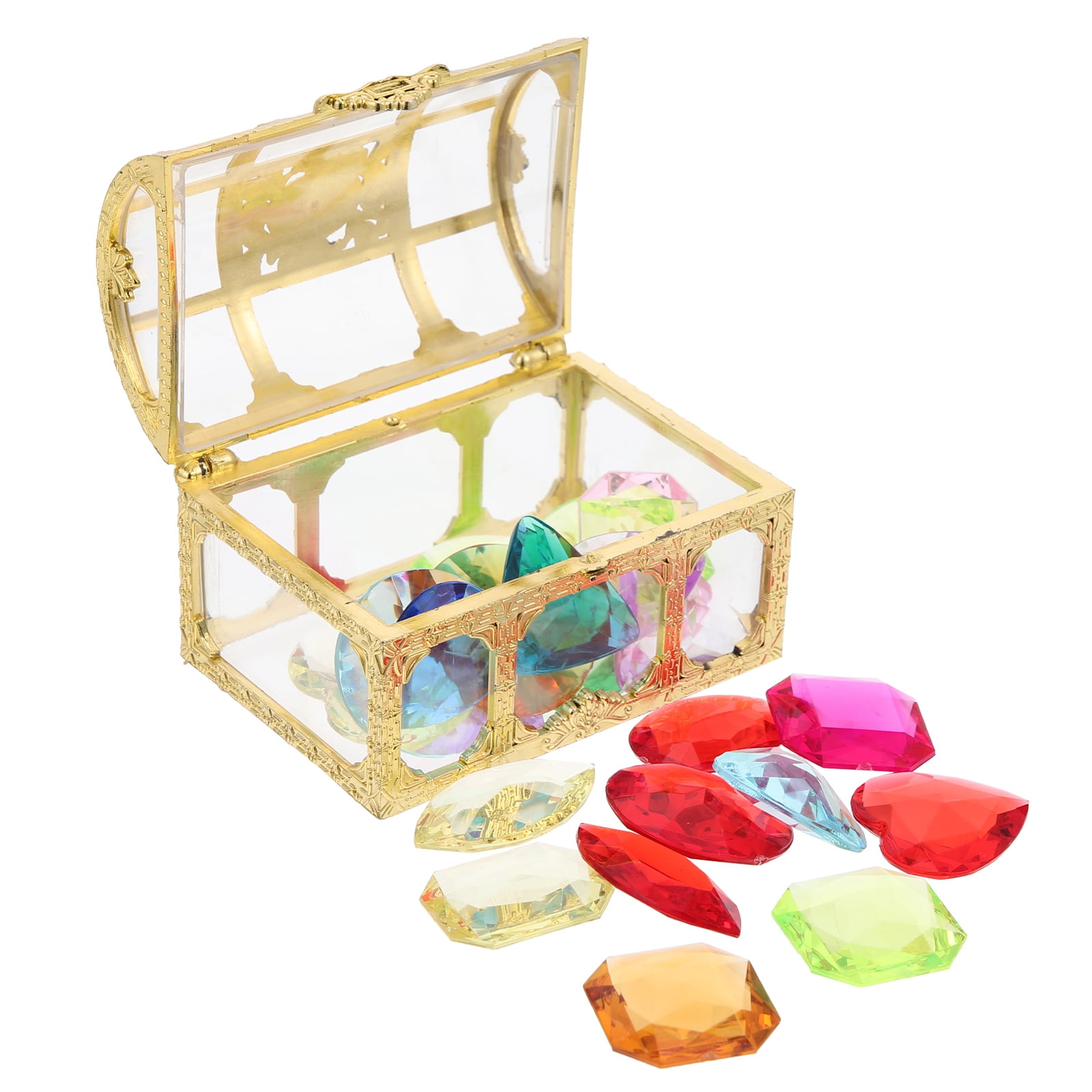 Jewel Toy Pirate Treasure Chest with Jewels Toys for Children Kid ...