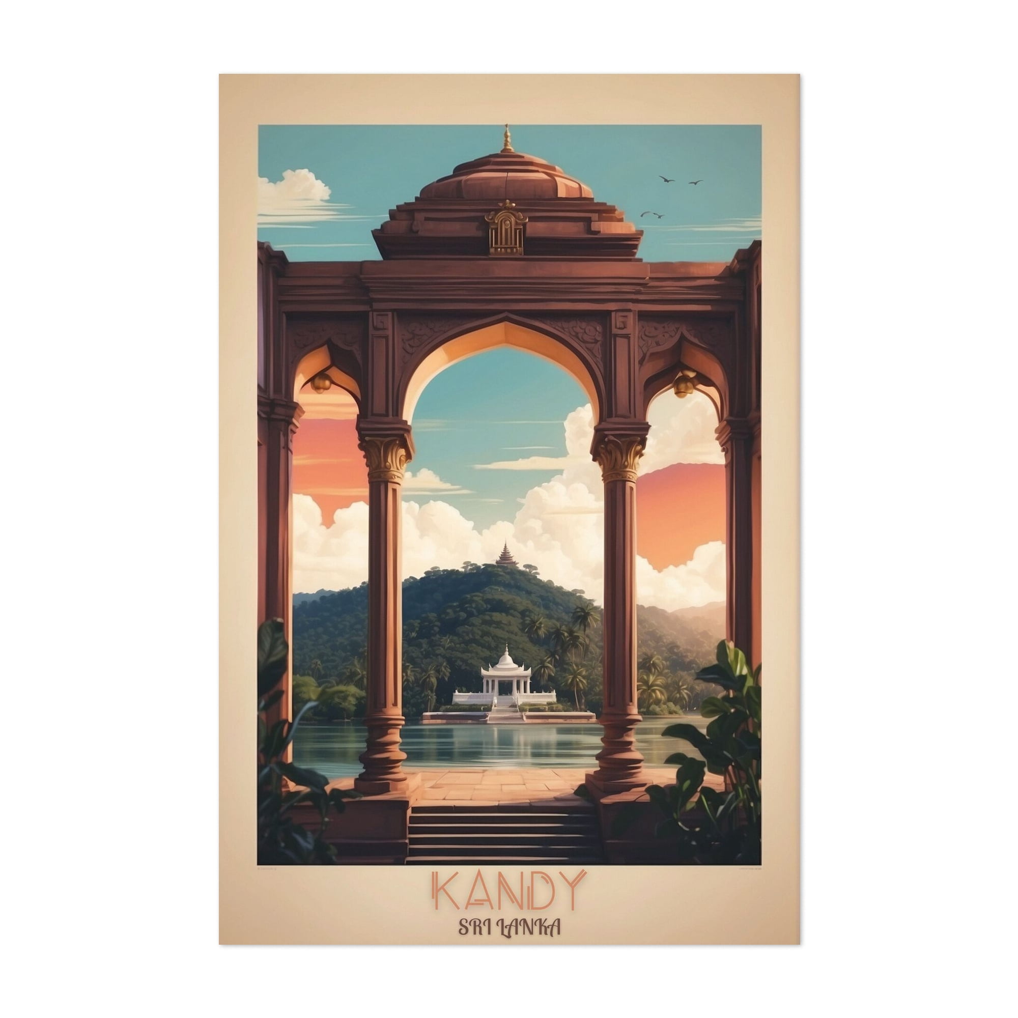 Jewel of the Tropics: Vintage Travel Poster of Kandy, Sri Lanka - Kandy ...