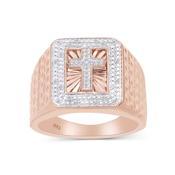 AFFY 0.95 Carat Round Shape White Natural Diamond Men's Engagement Ring ...