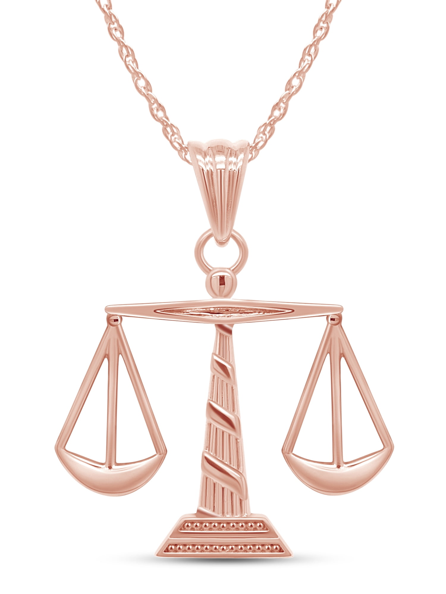 AFFY 14K Rose Gold over 925 Sterling Silver Scales of Justice Pendant ...
