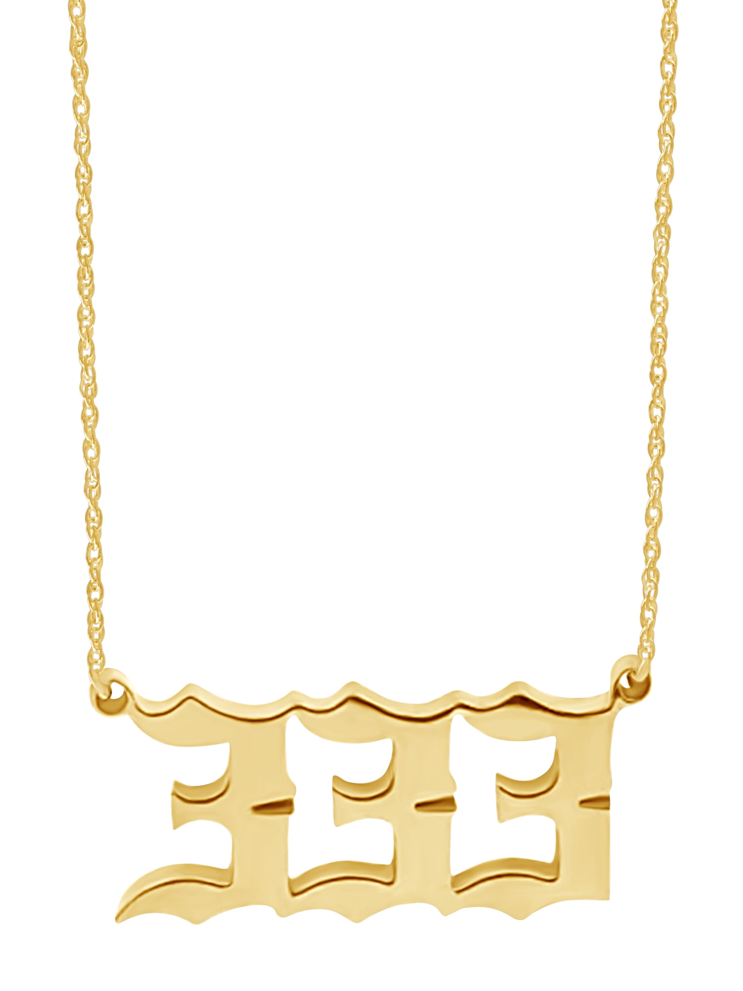 Jewel Zone US 14K Yellow Gold over Sterling Silver, Angel Number 333 ...