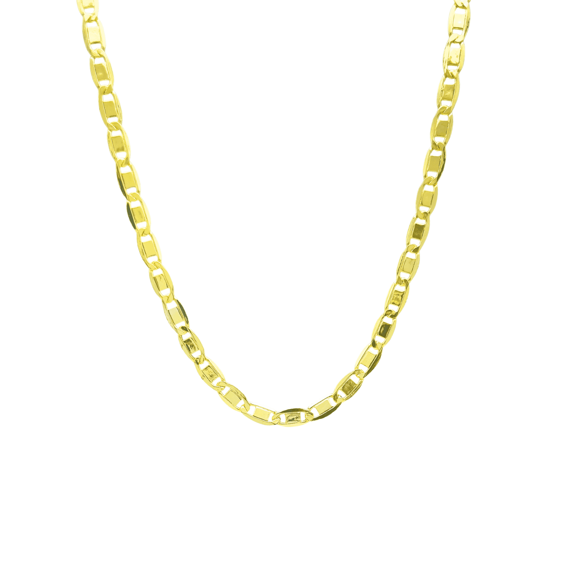 Jewelheart 14K Yellow Real Gold Valentino Chain 2.3-4.4mm Thick ...