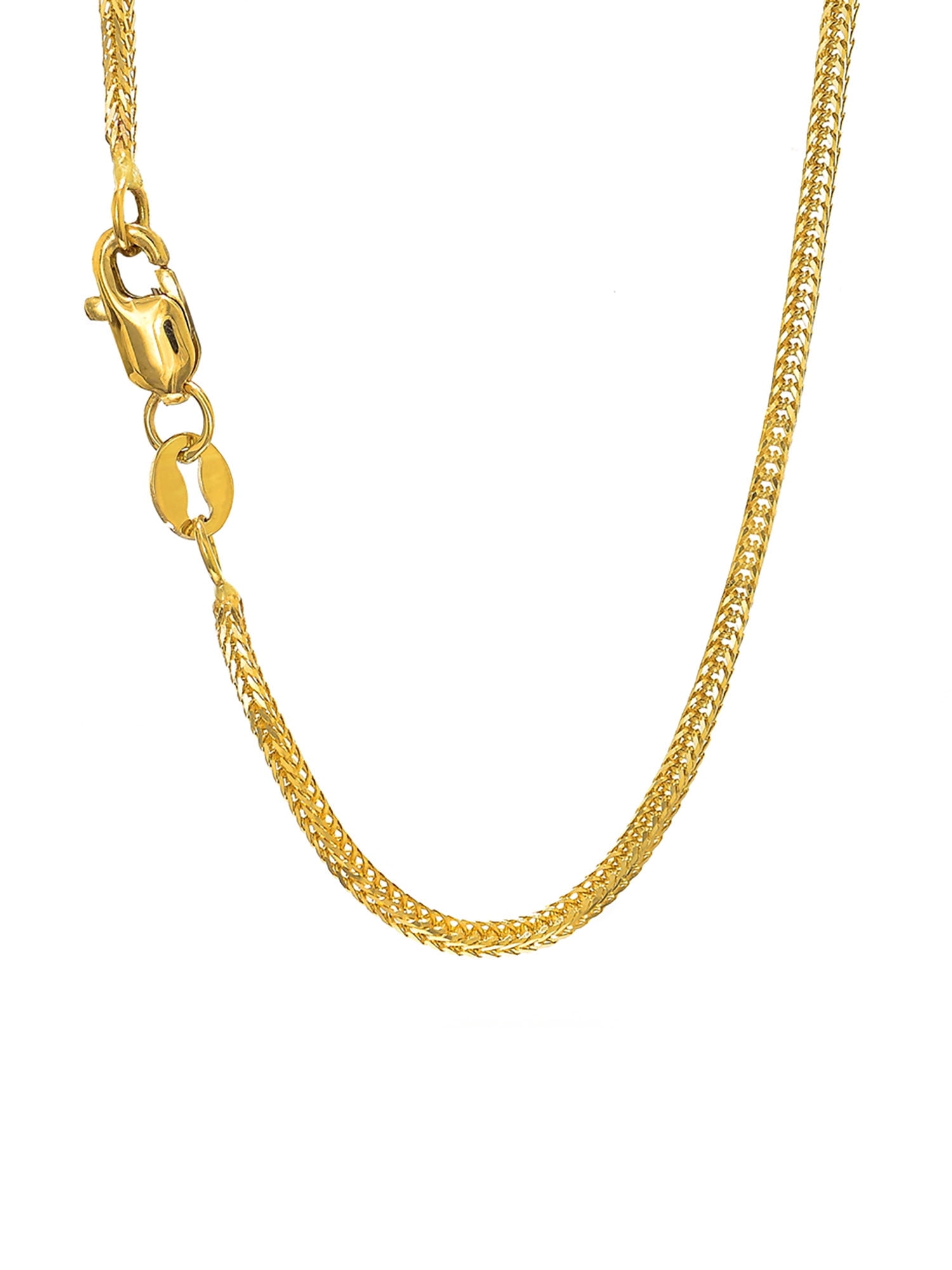 JewelStop 14k Solid Gold Yellow Or White 1 mm Foxtail Chain Necklace 16 ...