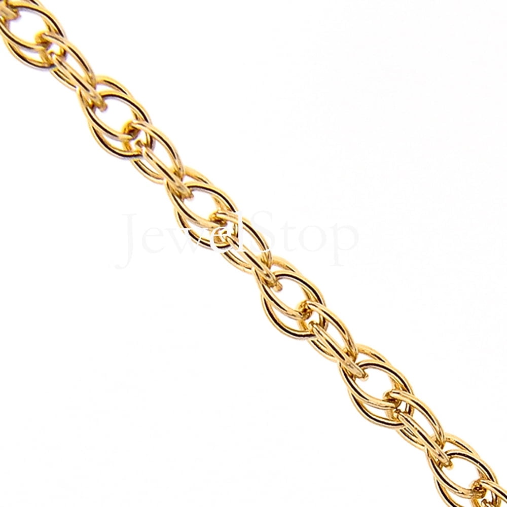 14k Solid Gold Milano Rope Chain Necklace, Yellow/White/Rose, 0.6mm, 16 ...