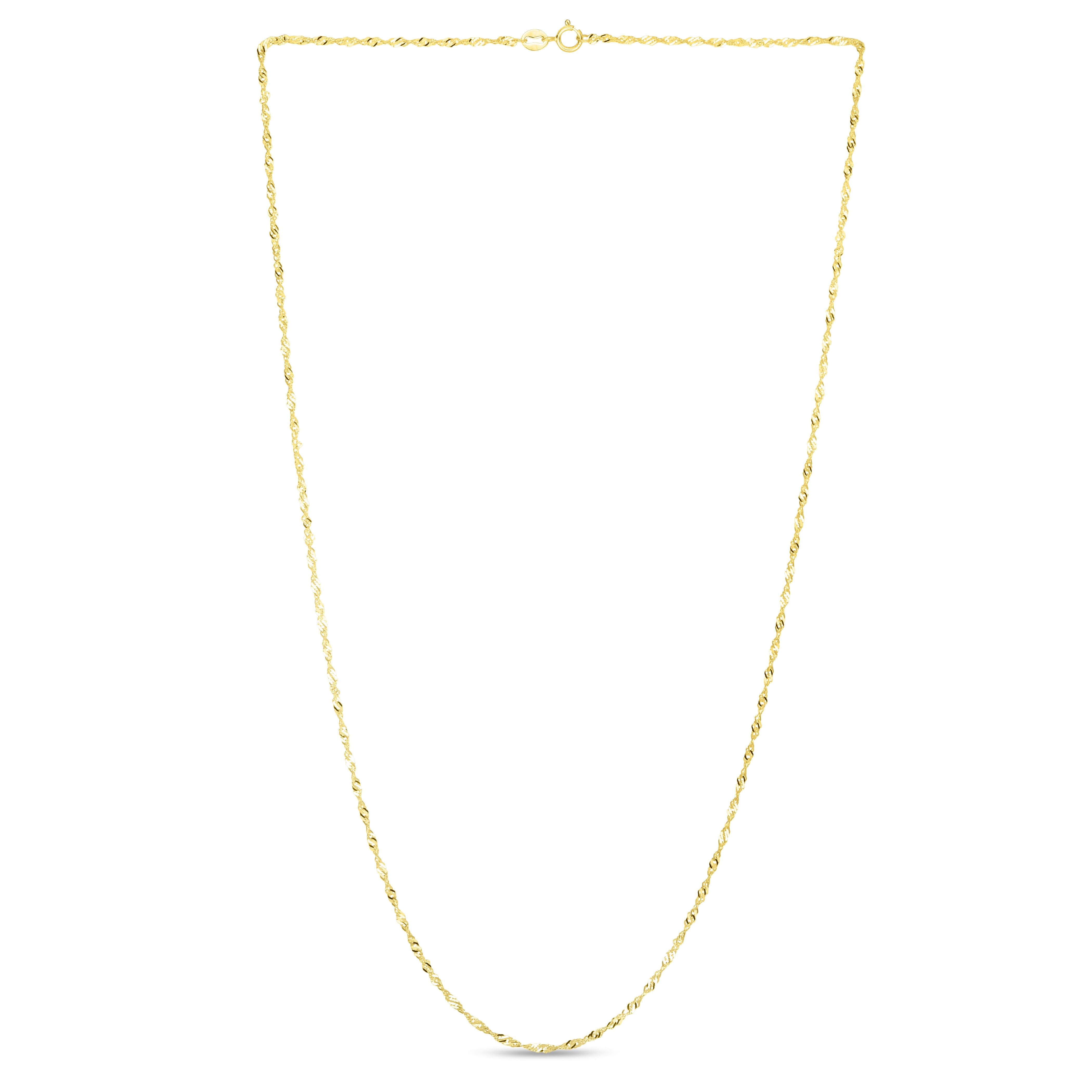 JewelStop 14k Solid Gold Yellow or White 1.5 mm Singapore Chain Anklet ...