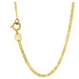 JewelStop 14k Solid Yellow Gold 1.2mm Mariner Chain Necklace - 20 ...