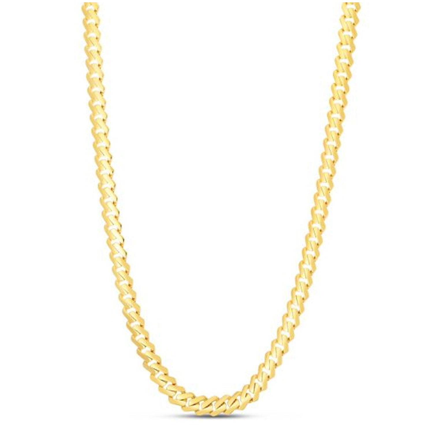 JewelStop 14k Yellow Gold 8mm Finish High Polished Monaco Edge Necklace ...