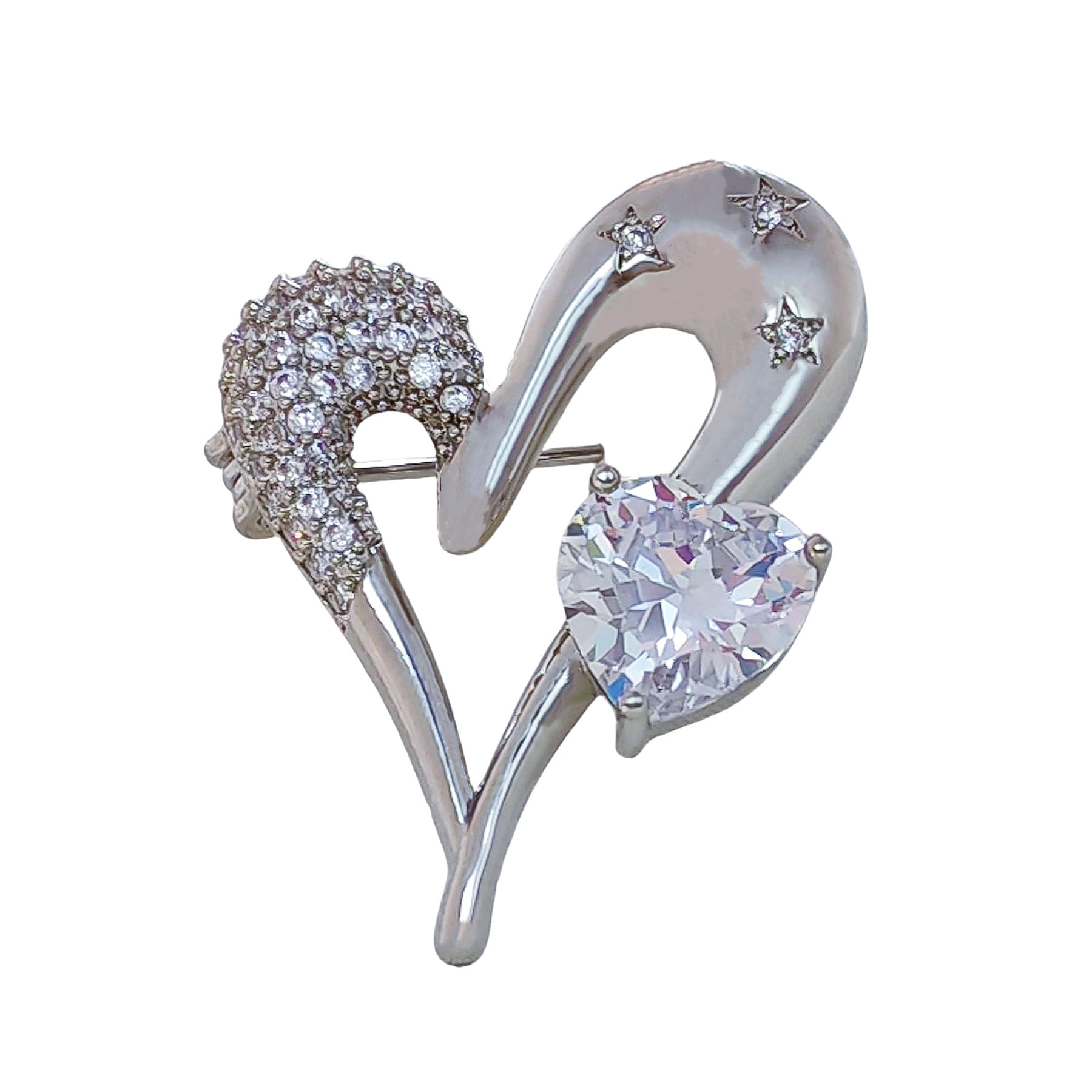 Jewelblings Celebrity Style Opens Silver Metallic and Clear CZ Love ...