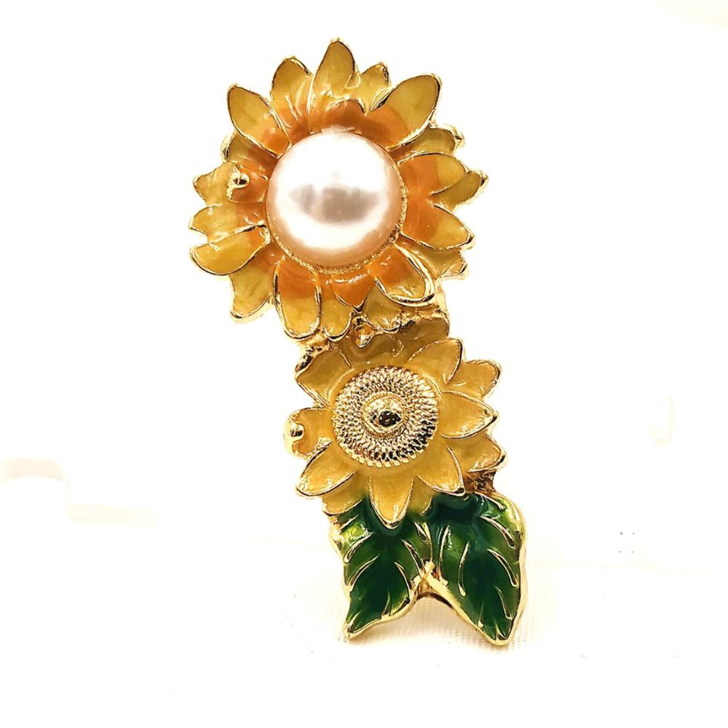 Jewelblings Gorgeous Vintage Stylish Green Leaf Double Linear Yellow ...