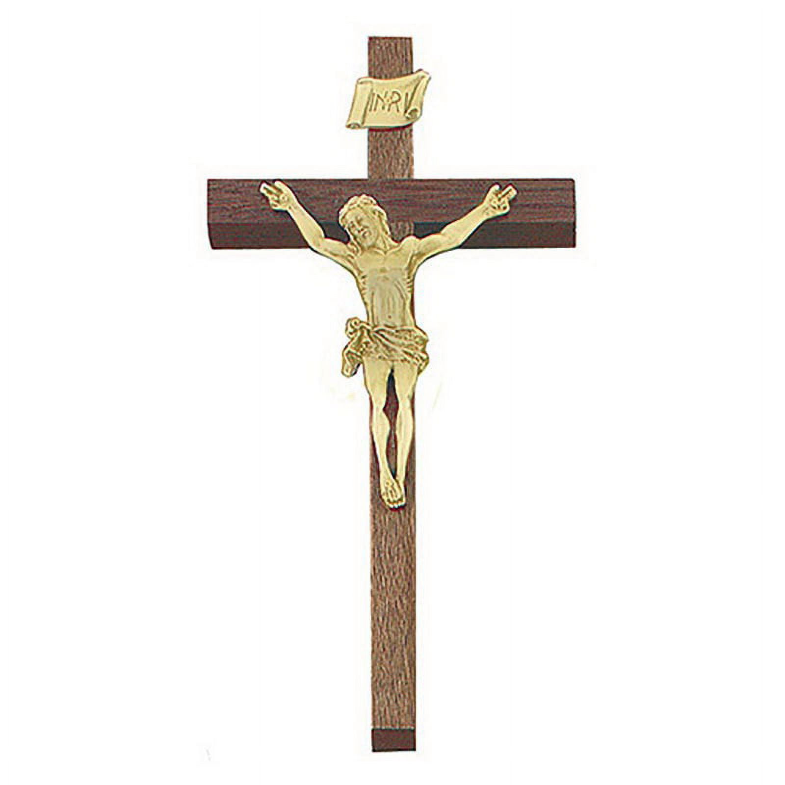 Jeweled Cross JC-1839-K Walnut Crucifix - Walmart.com