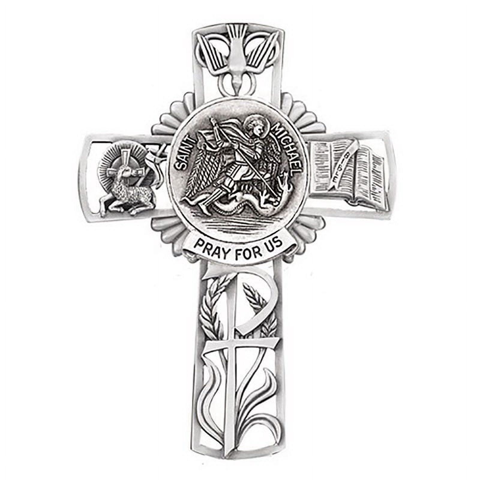 Jeweled Cross JC-9705-E St. Michael Wall Cross - Walmart Business Supplies