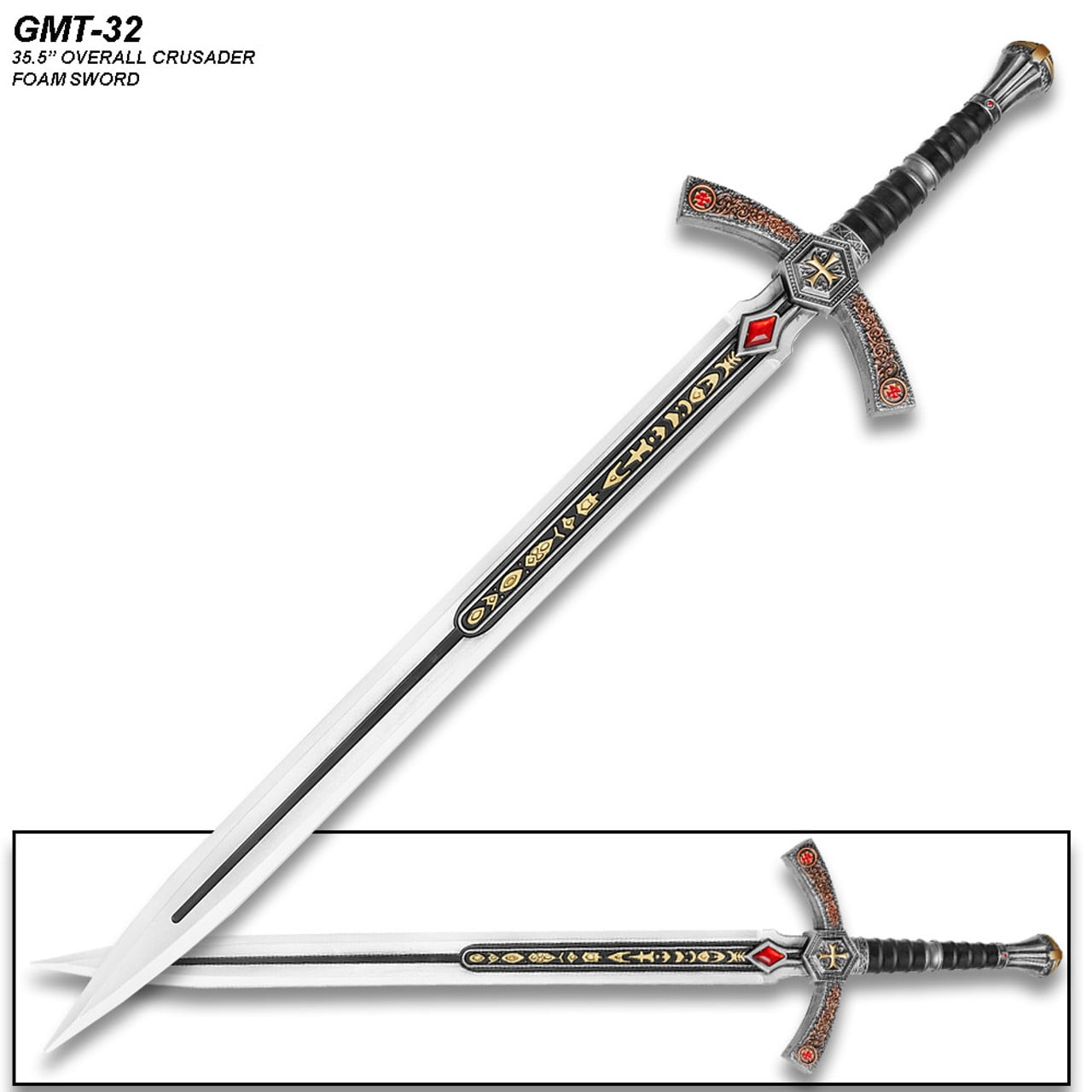 Jeweled Crusader Sword All Foam for Cosplay - Walmart.com