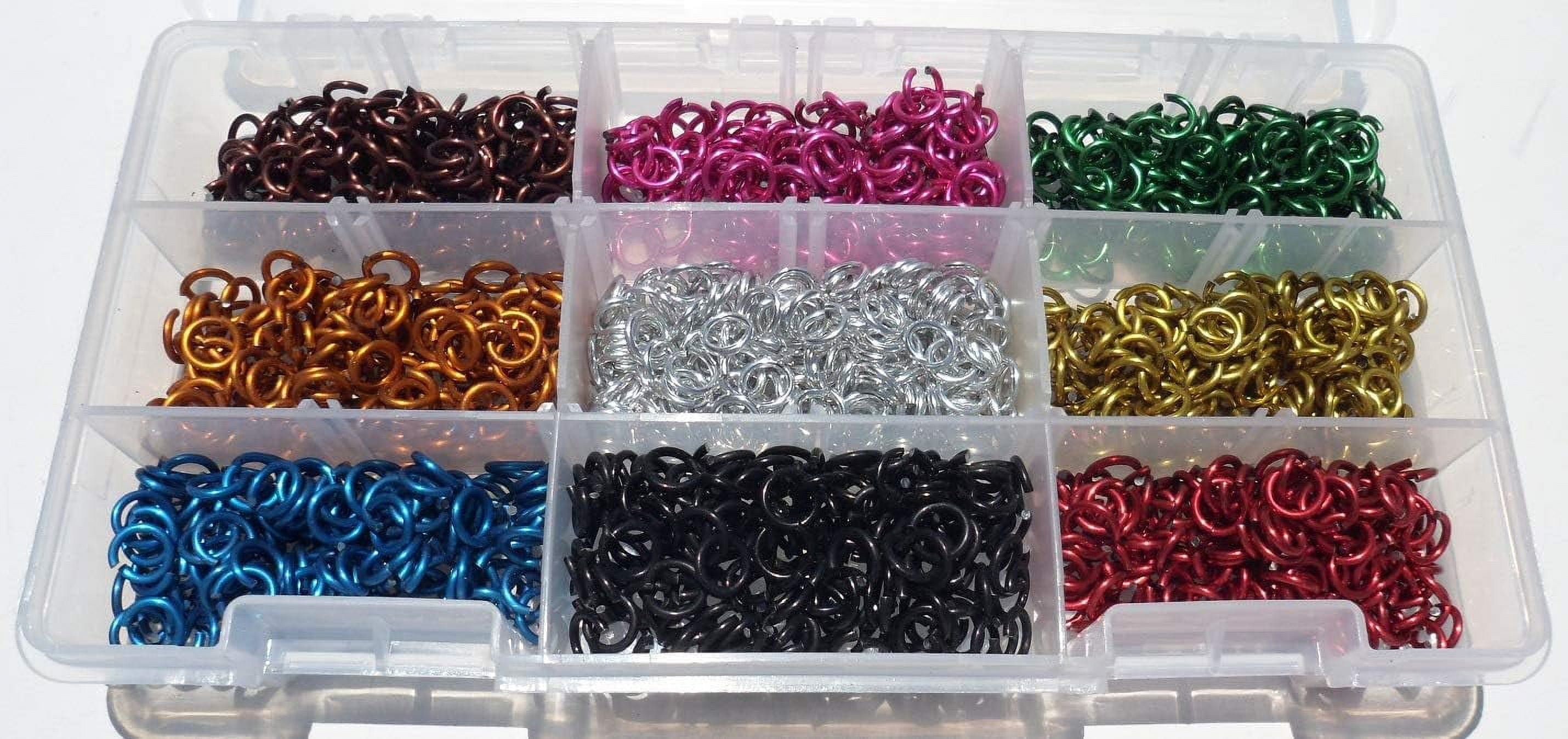 Jeweler Starter Kit Anodized Aluminum Jump Rings, 1/4 Inch ID (16 Gauge ...