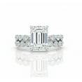 Jewelerix Emerald Cut Moissanite Engagement Ring in White Gold Vermeil ...
