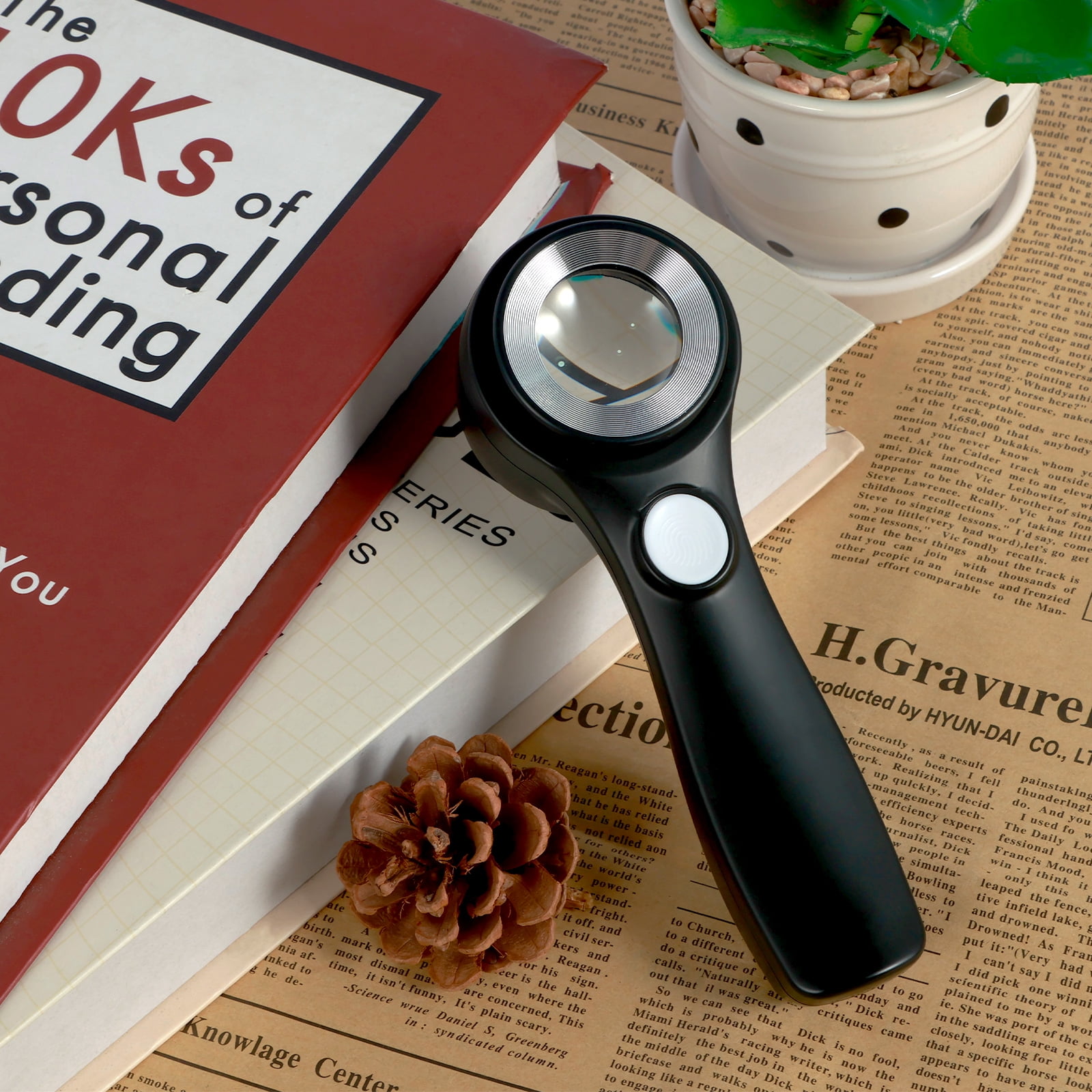 Jewelers Loupe 60X USB Rechargeable Coin Magnifier with Scale ...