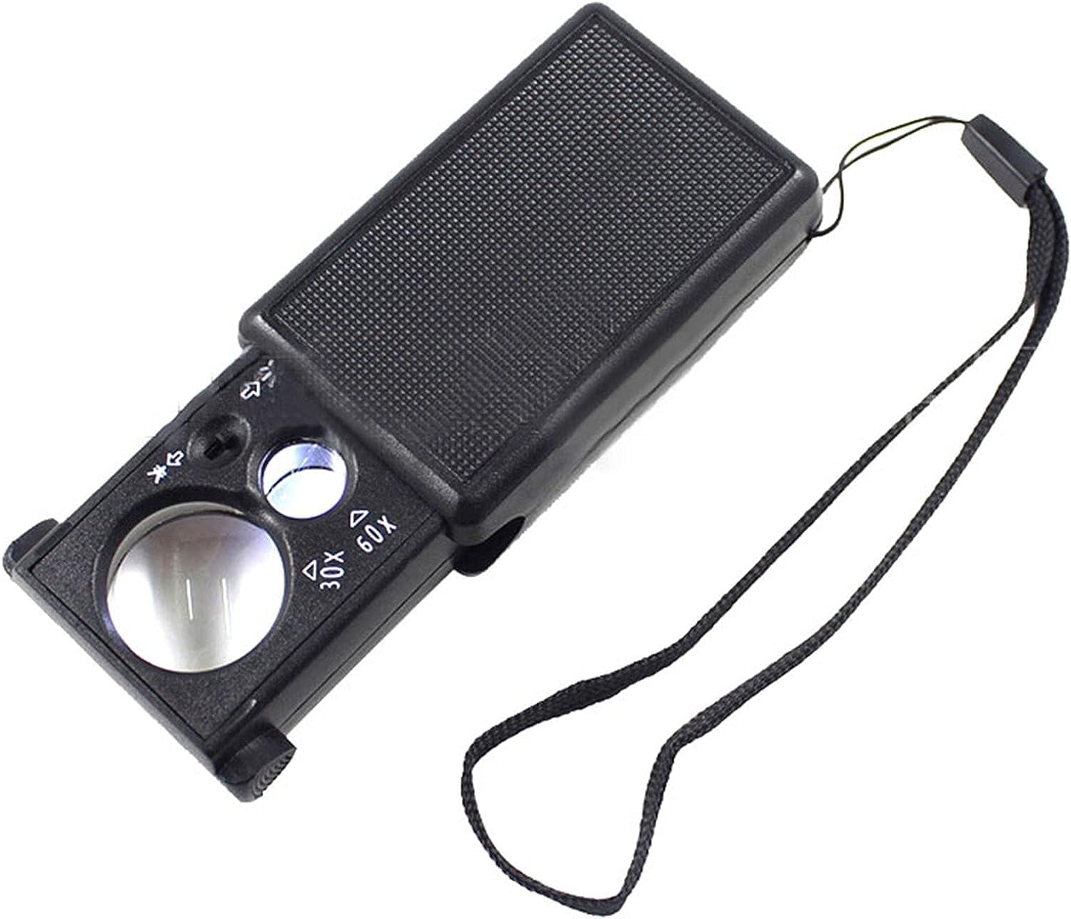 Jewelers Loupe,Jewelry Magnifying Glass,30X 60X LED UV Light Magnifying ...