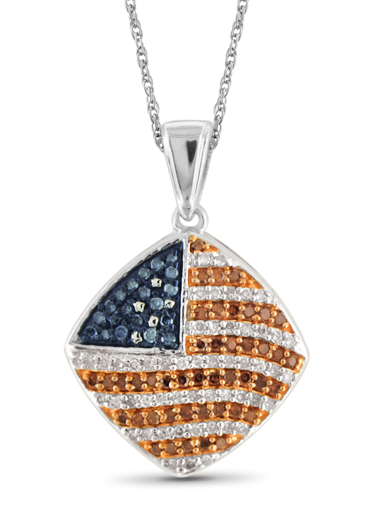 JewelersClub 1/3 Carat T.W. Multi-Color Diamond Sterling Silver ...