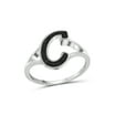 JewelersClub Accent White Diamond Initial Letter Ring for Women ...