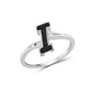 JewelersClub Accent White Diamond Initial Letter Ring for Women ...